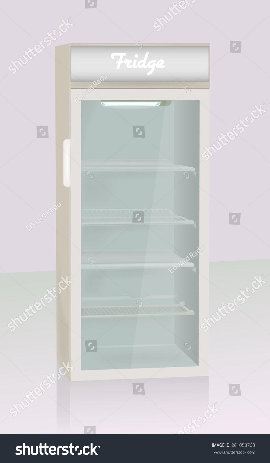 Display Fridge Stock Vector (Royalty Free) 261058763