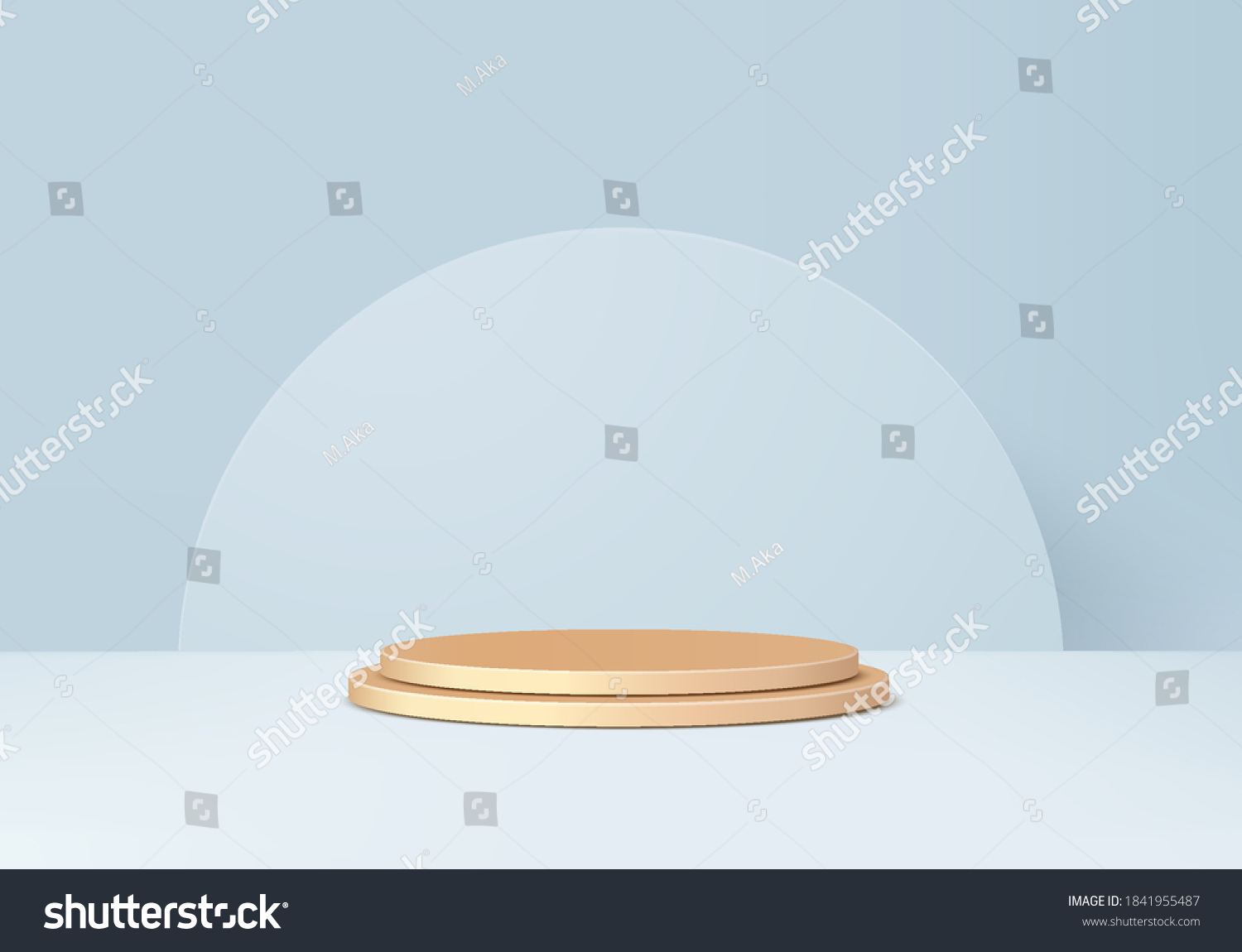 Vektor Stok Display Minimal Scene Geometric Gold Platform (Tanpa ...