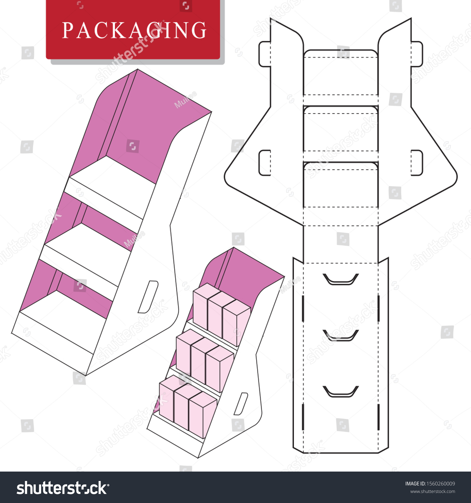 Display Packaging Productshelf Templatevector Stock Vector (Royalty ...