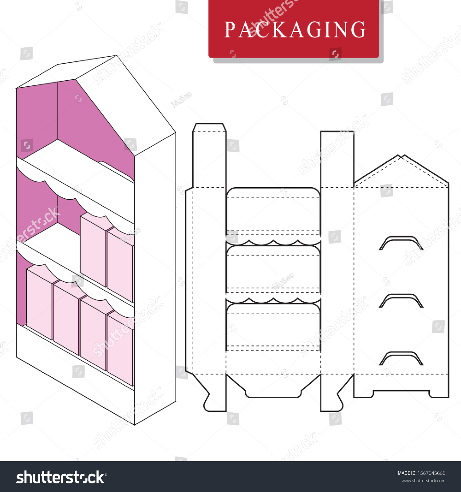 Display Packaging Productshelf Templatevector Stock Vector (Royalty ...