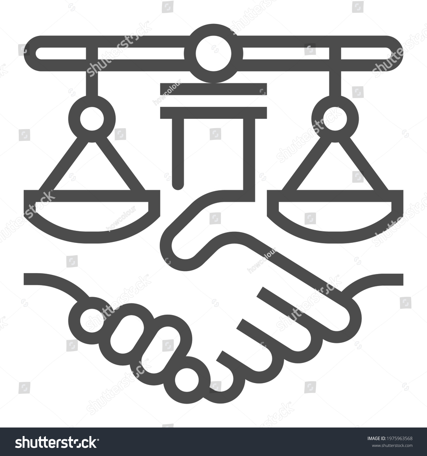Dispute Resolution Square Line Vector Icon Stock Vector (Royalty Free ...