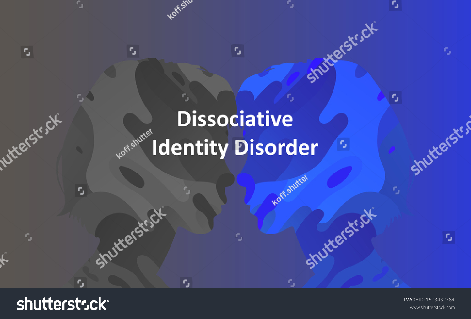 Dissociative Identity Disorder Vector Concept: เวกเตอร์สต็อก (ปลอดค่า ...