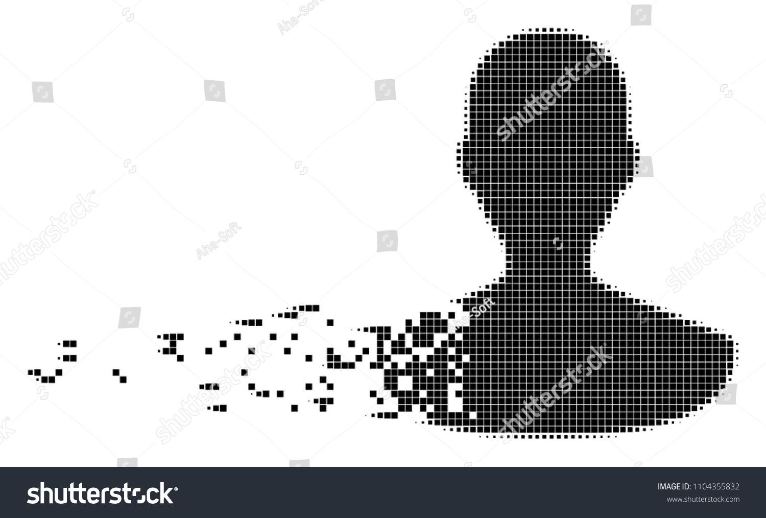 Dissolved Person Dotted Vector Icon Disintegration Stock Vector ...