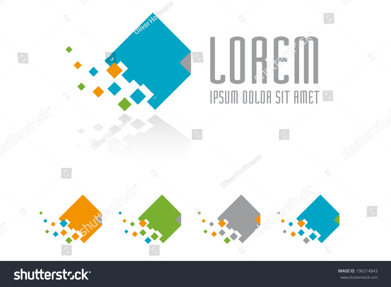 Dissolving Document Symbol Logo Design Template Stock Vector (Royalty ...