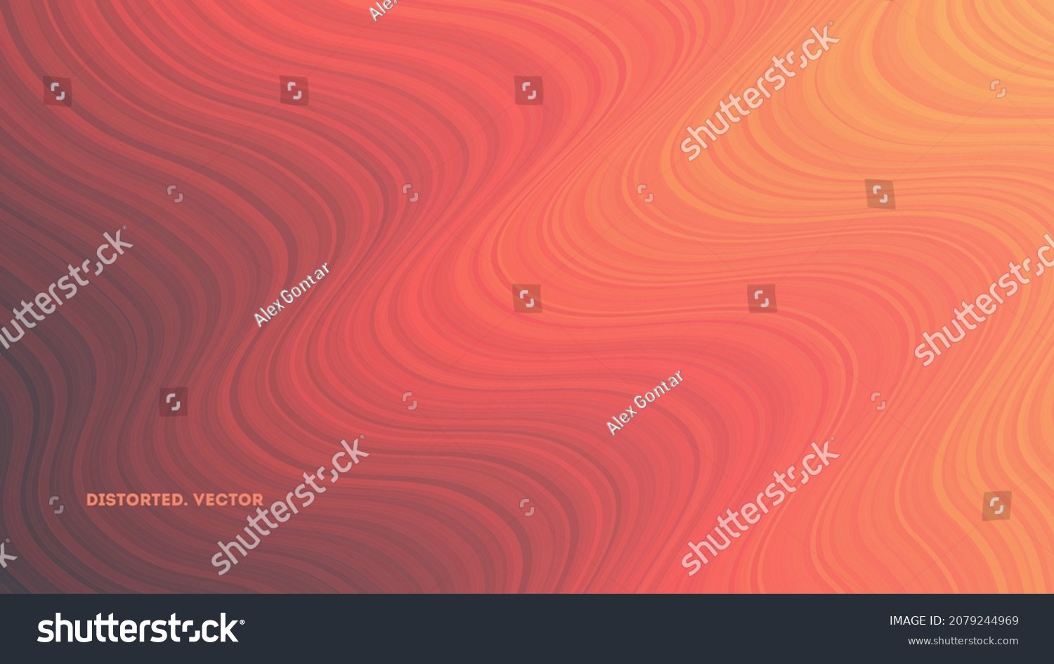 Distorted Stripes Vector Muted Red Orange Stock Vector (Royalty Free ...