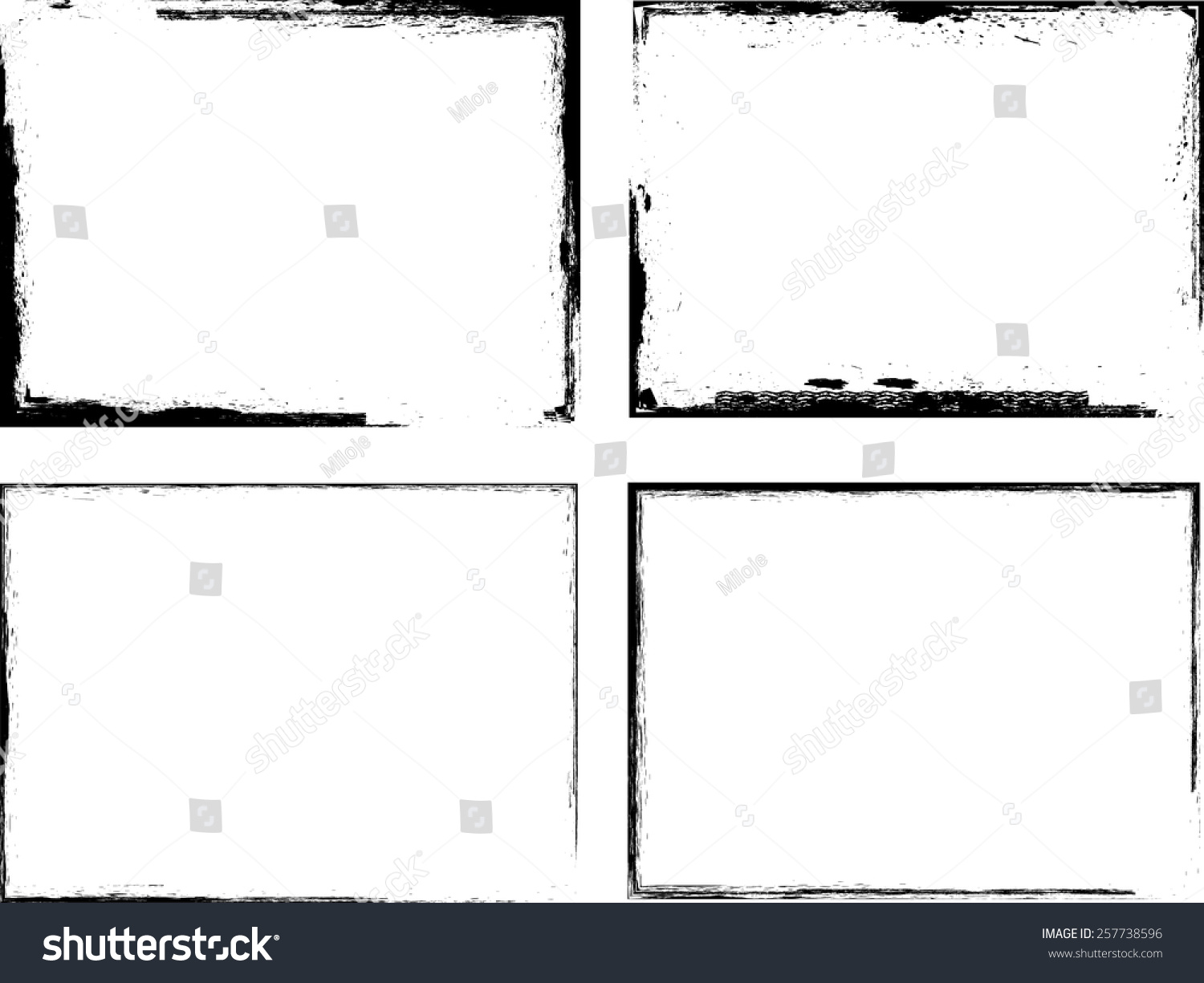 Distress Border Frame Collection Vector Your Stock Vector (Royalty Free ...
