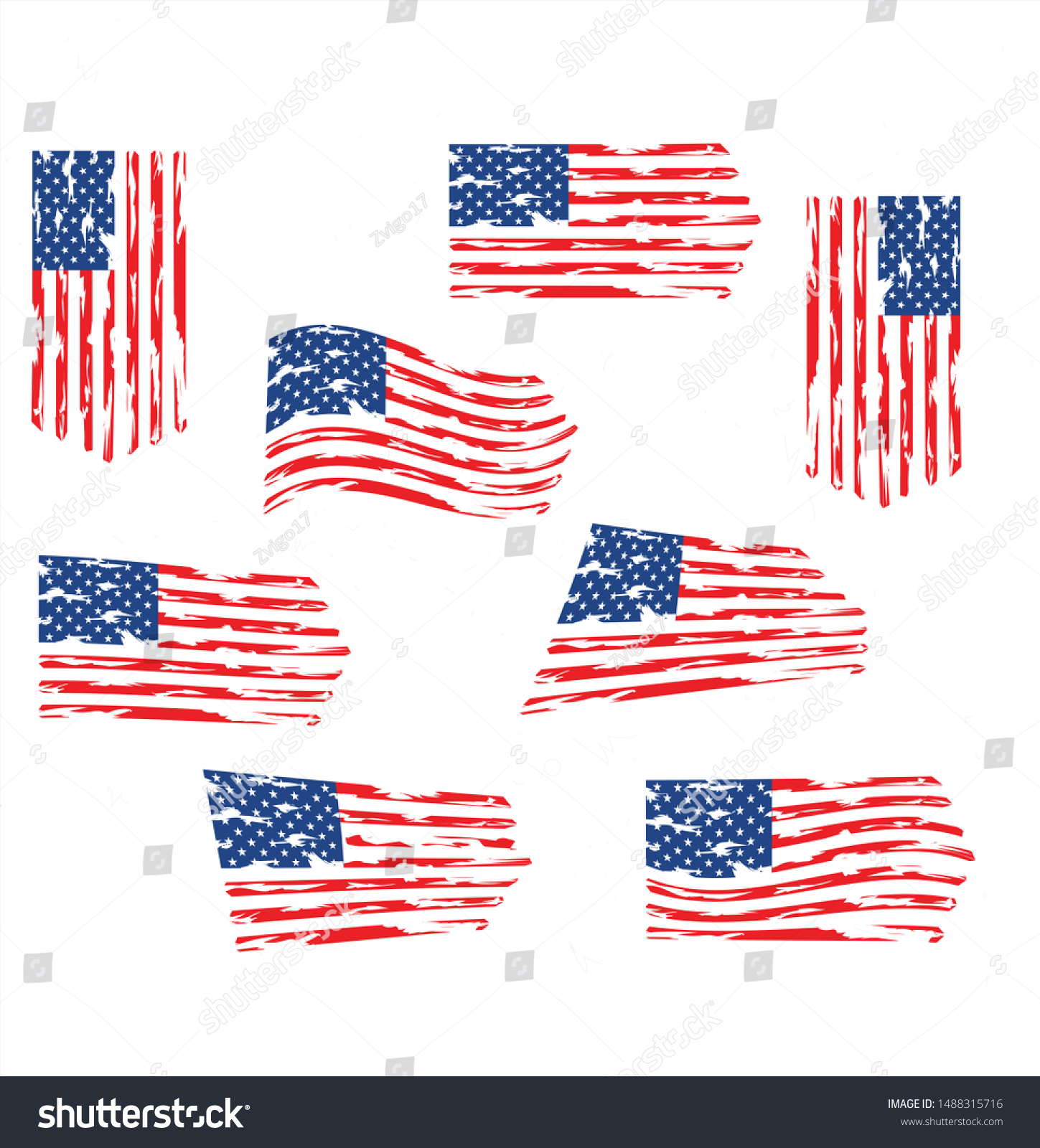 Distressed American Flag Transparent Background : image vectorielle de ...