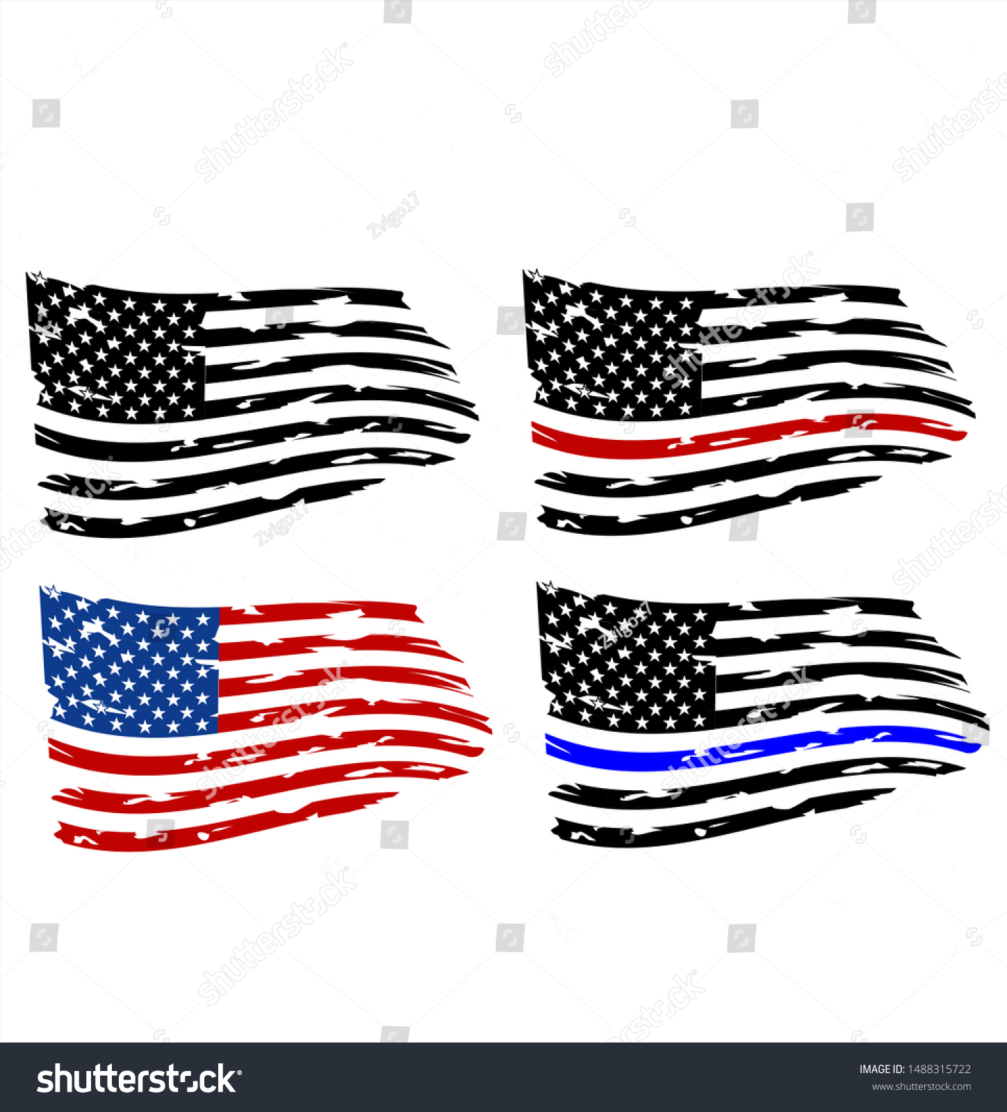 Distressed American Flag Transparent Background Stock Vector (Royalty ...