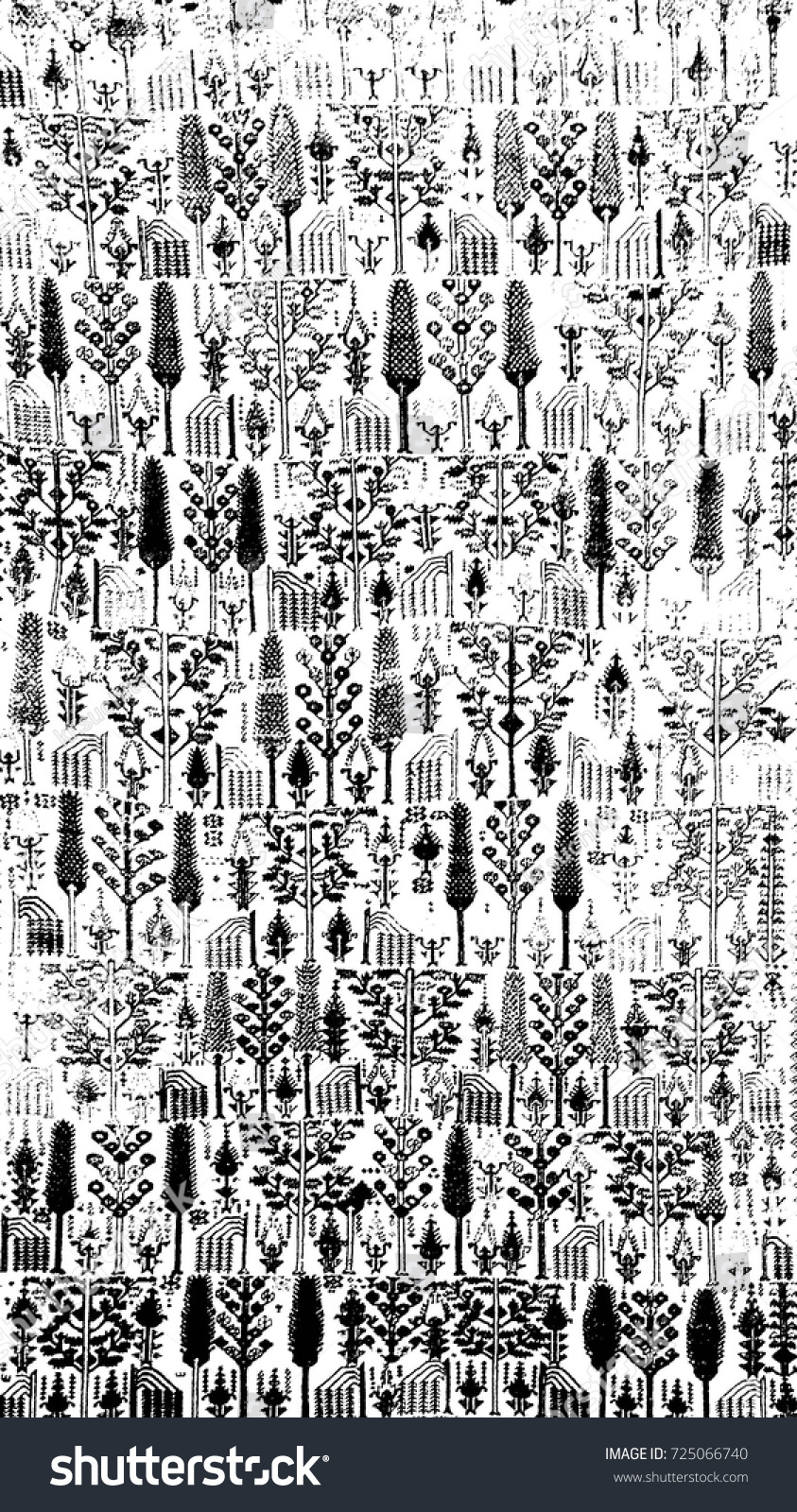 Distressed Pattern Traditional Motif Stock Vector (Royalty Free) 725066740