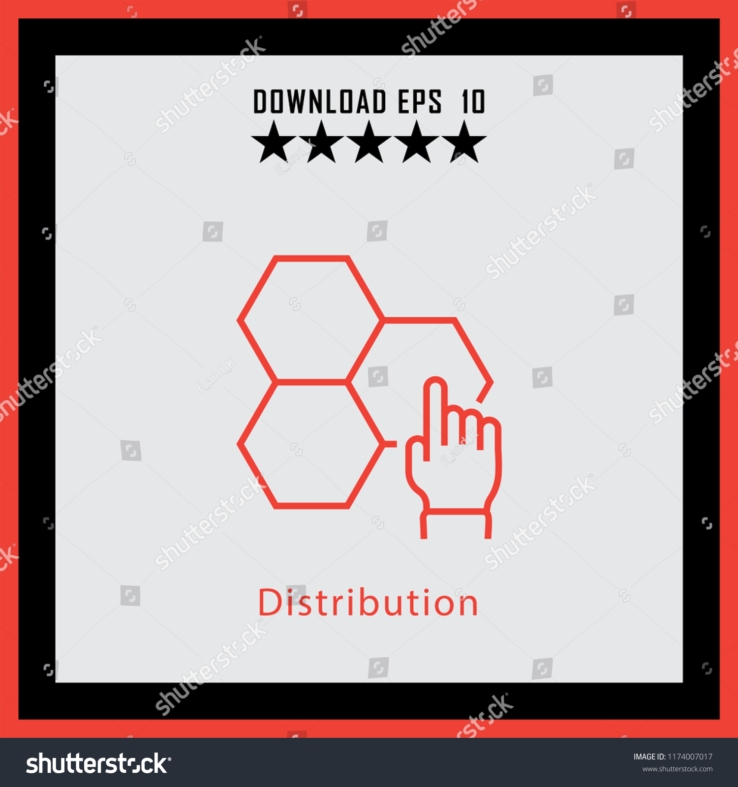 Distribution Line Icon Stock Vector (Royalty Free) 1174007017