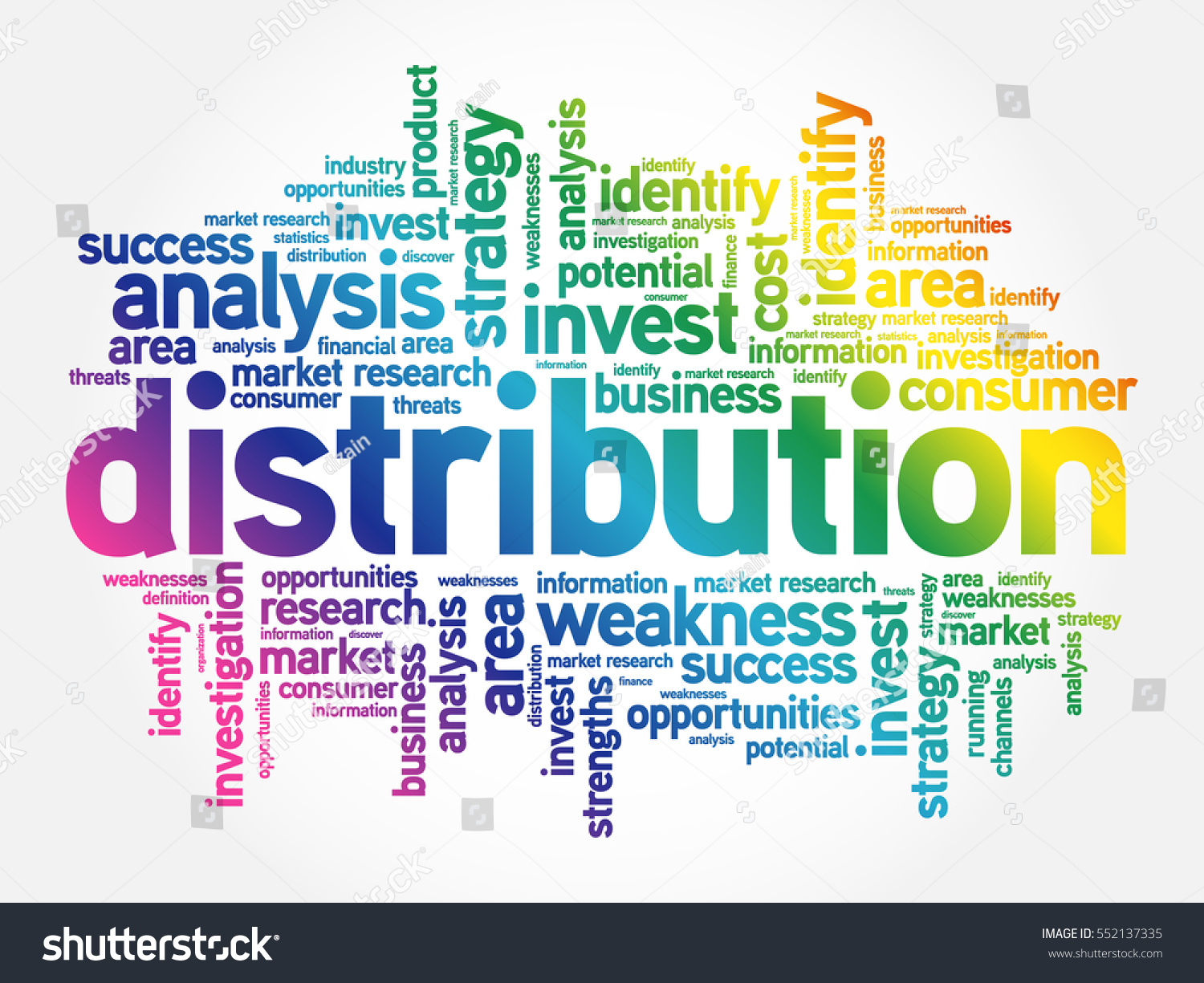 Distribution Word Cloud Collage Business Concept Stock Vector (Royalty ...