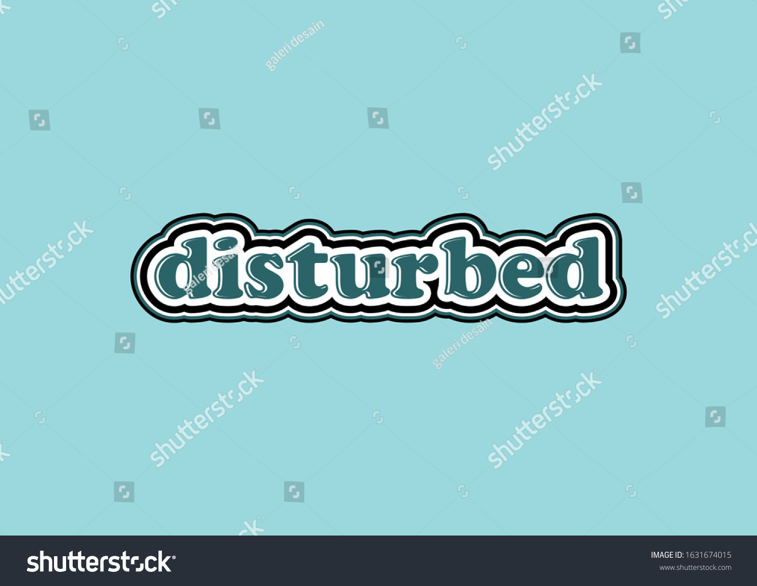 Disturbed Text Typography Design Template Stock Vector (Royalty Free ...