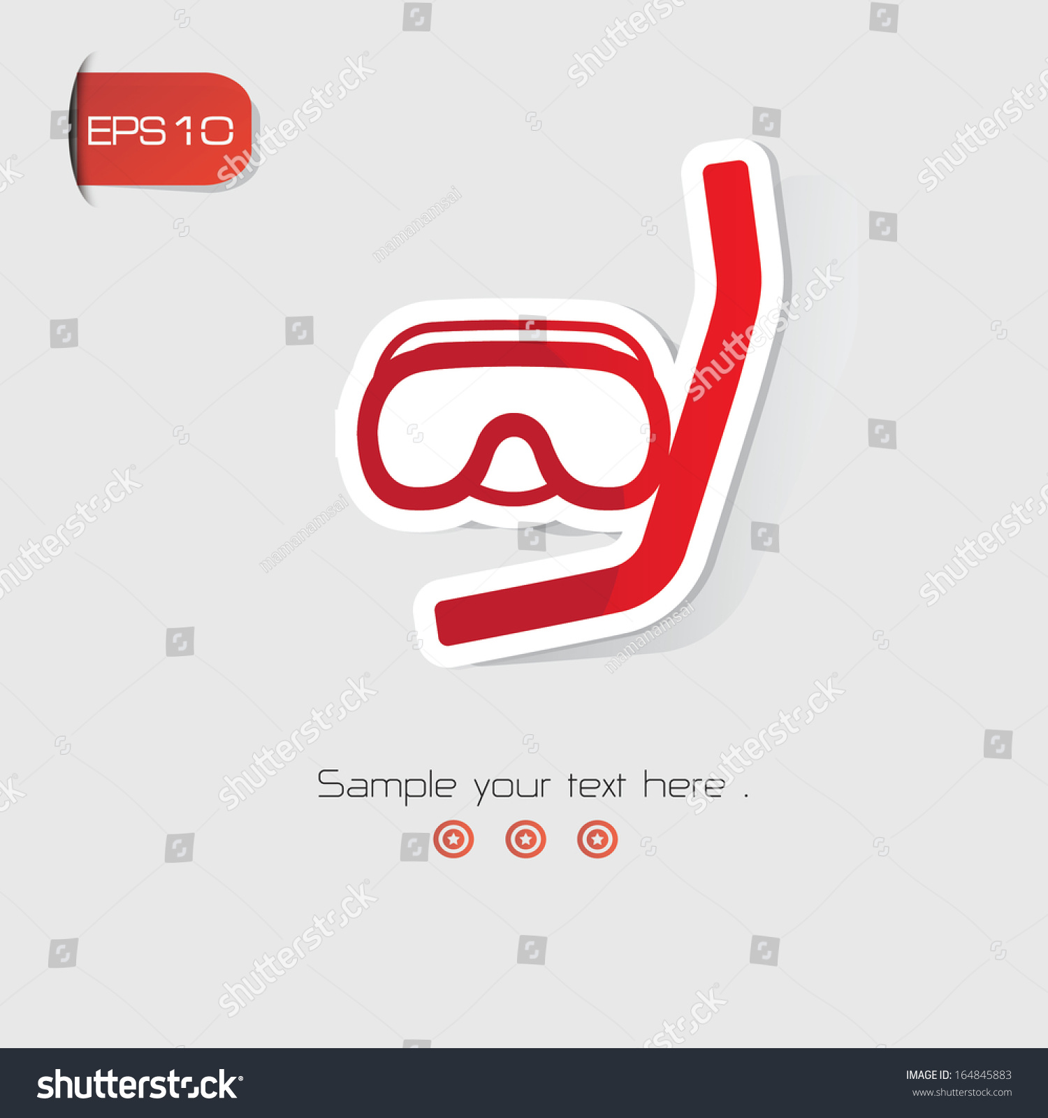 Dive Symbolred Versionvector Stock Vector (Royalty Free) 164845883 ...