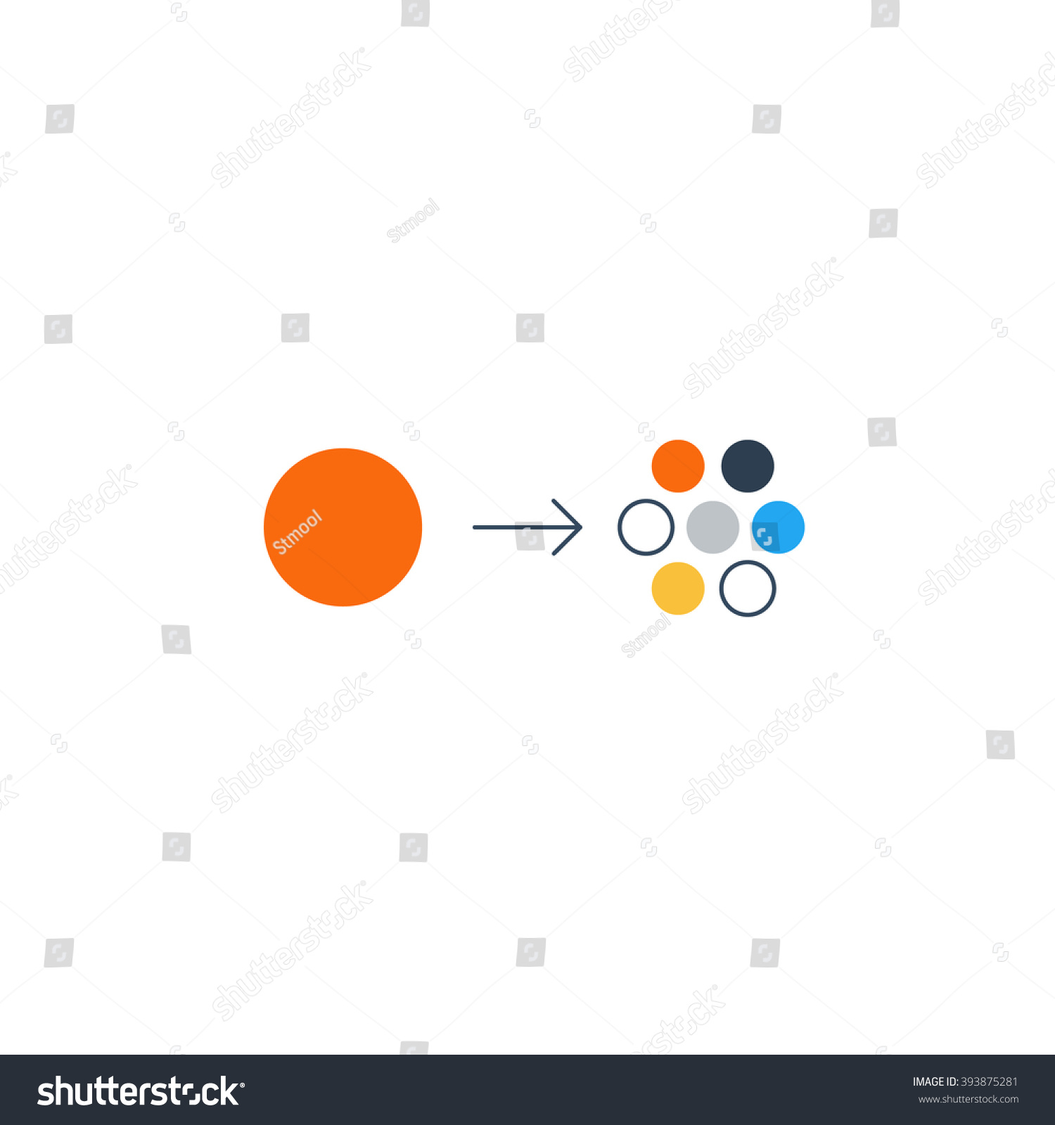 Diversification Concept Different Parts Components Comparison: vector ...