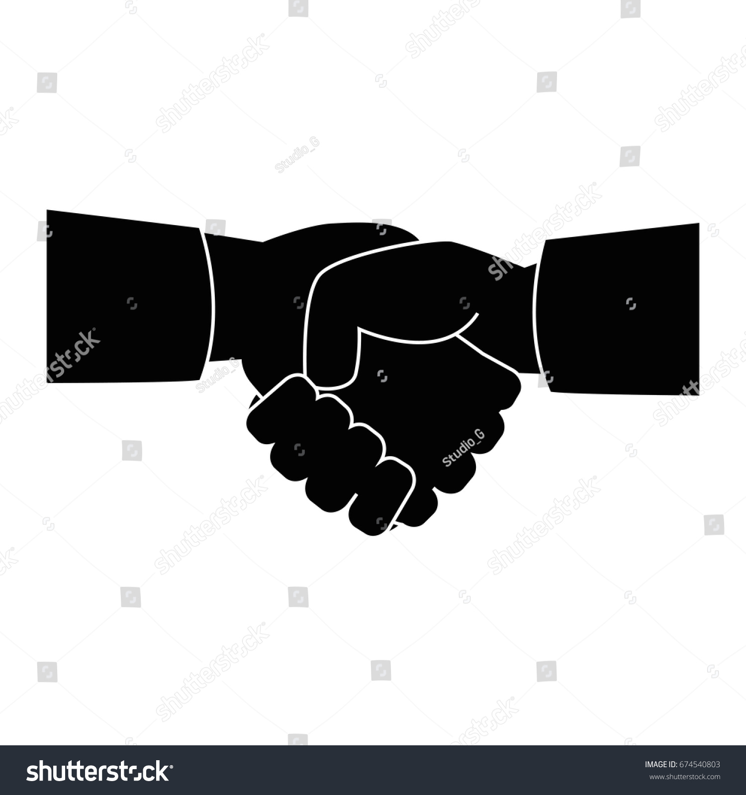Diversity Handshake Symbol Stock Vector (Royalty Free) 674540803