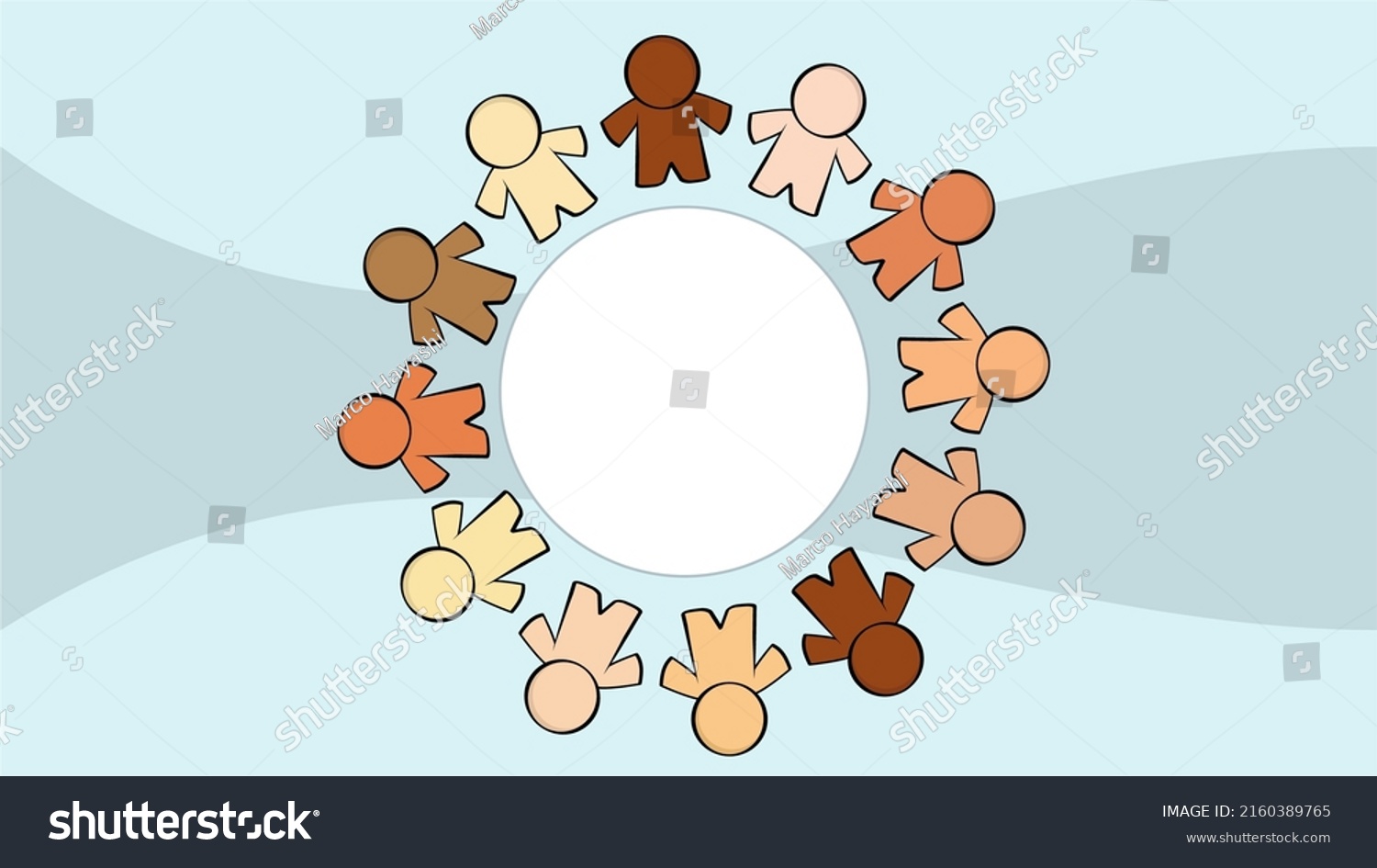 Vektor Stok Diversity Pictograms Multicultural Background Illustration ...
