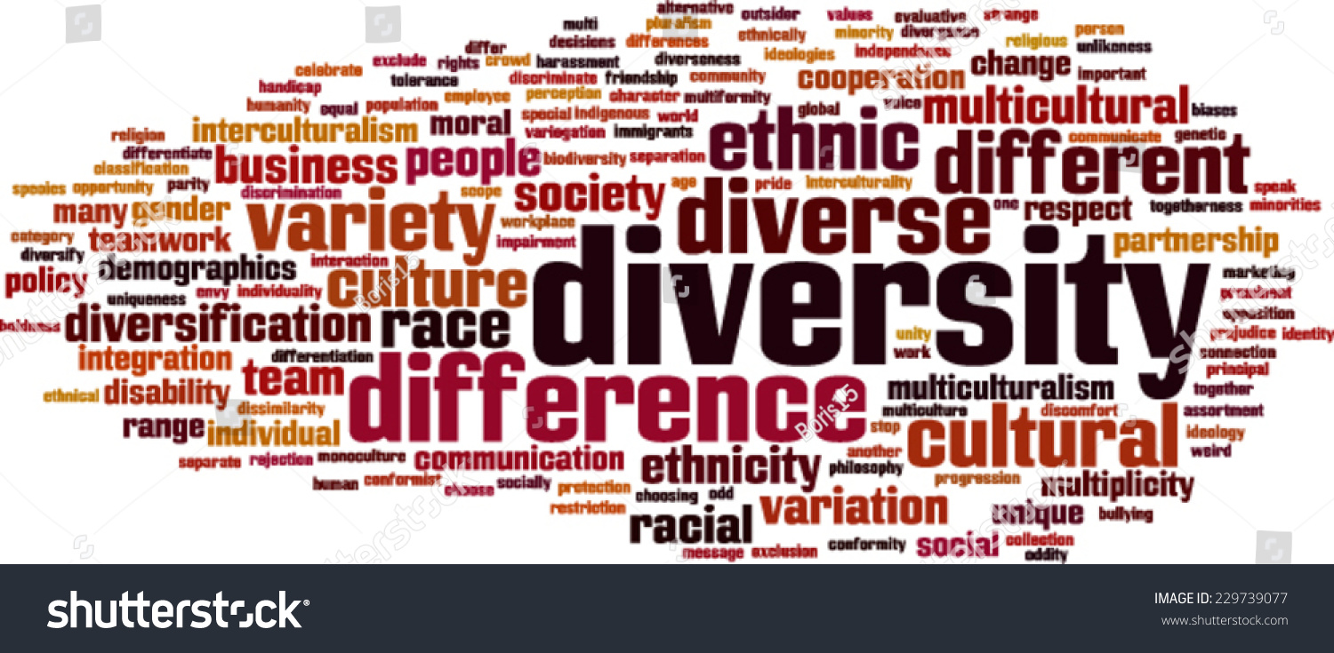 Diversity Word Cloud Concept Vector Illustration: เวกเตอร์สต็อก (ปลอด ...