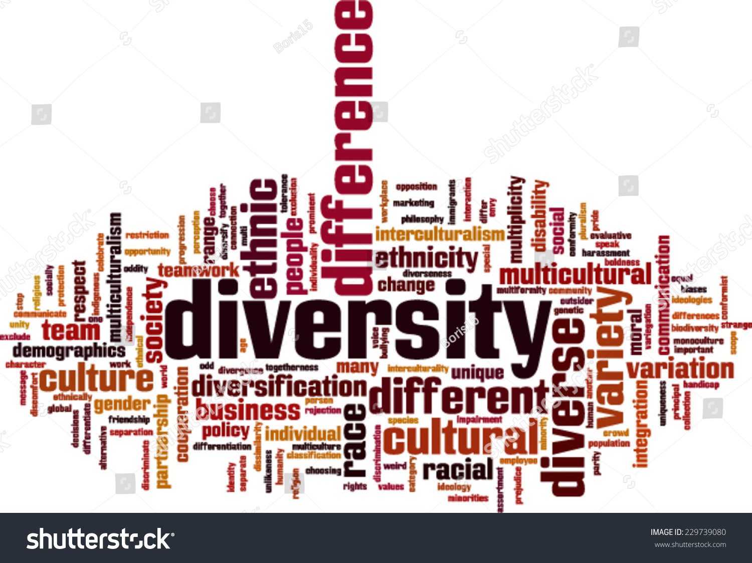 Diversity Word Cloud Concept Vector Illustration: เวกเตอร์สต็อก (ปลอด ...