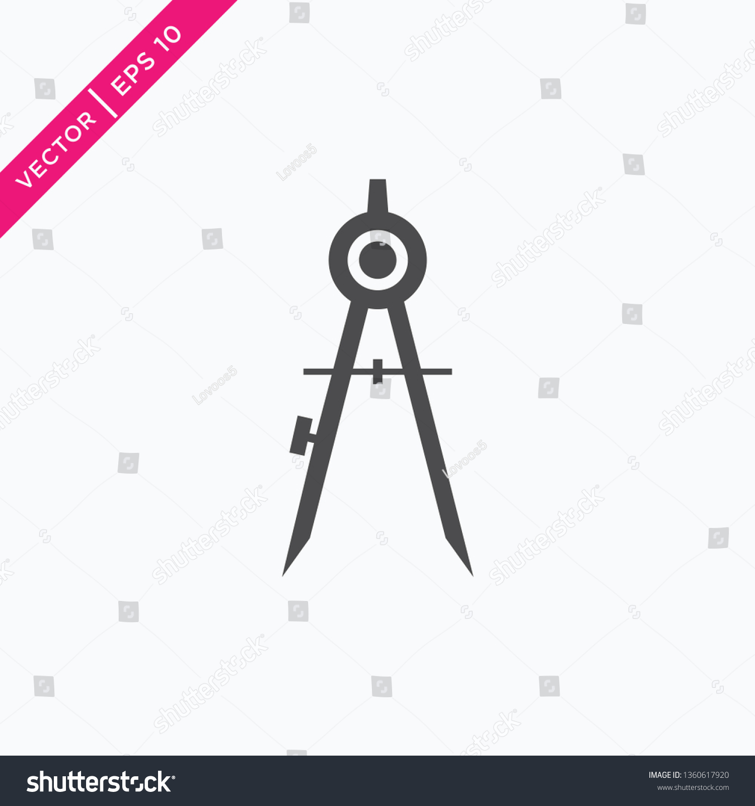 Divider Icon Compasses Icon Vector Stock Vector (Royalty Free ...