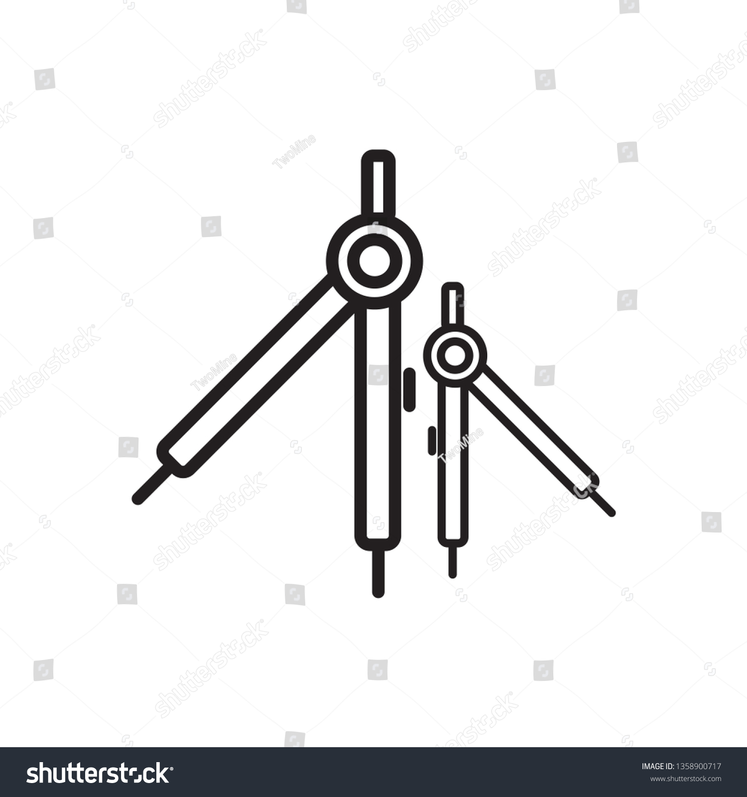 Divider Icon Desain Template Stock Vector (Royalty Free) 1358900717