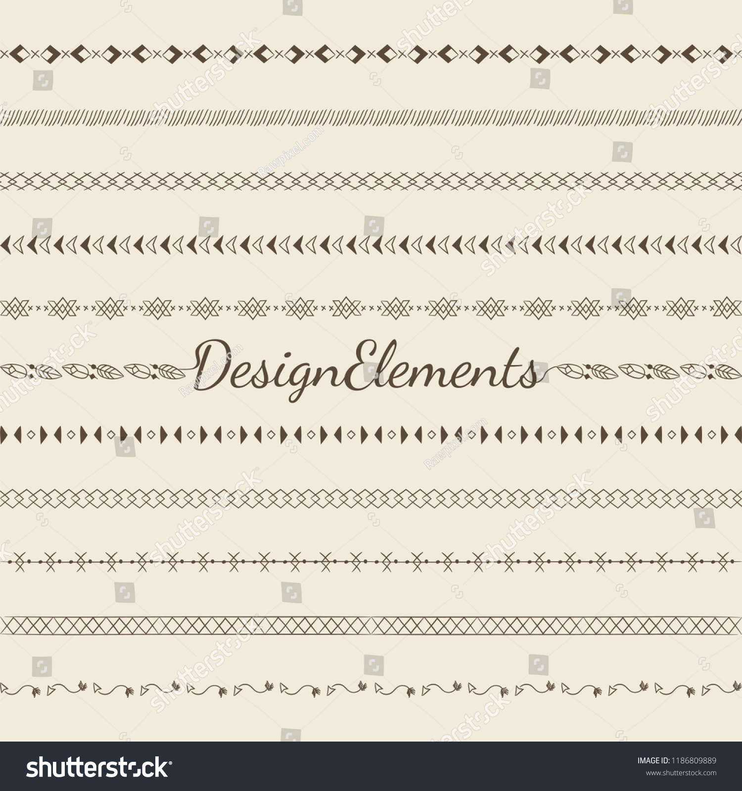 Divider Line Design Elements Vector Collection Stock Vector (Royalty ...