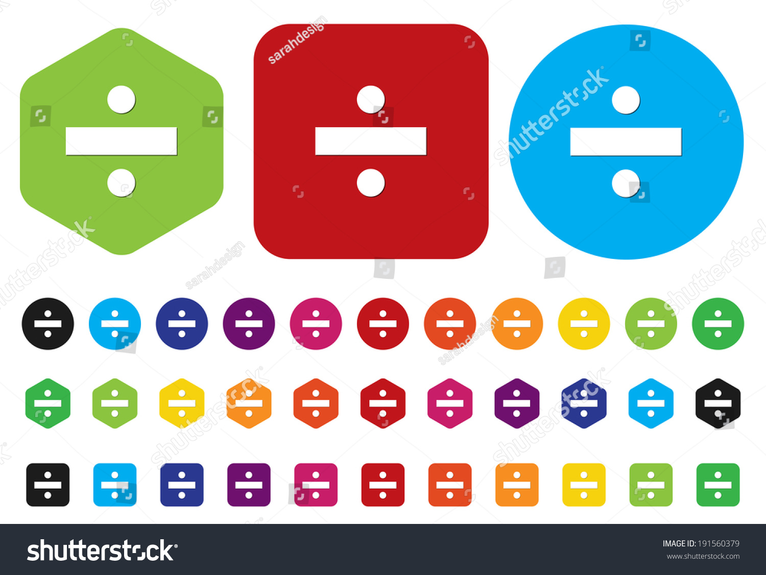 Dividing Icon Stock Vector (Royalty Free) 191560379 | Shutterstock