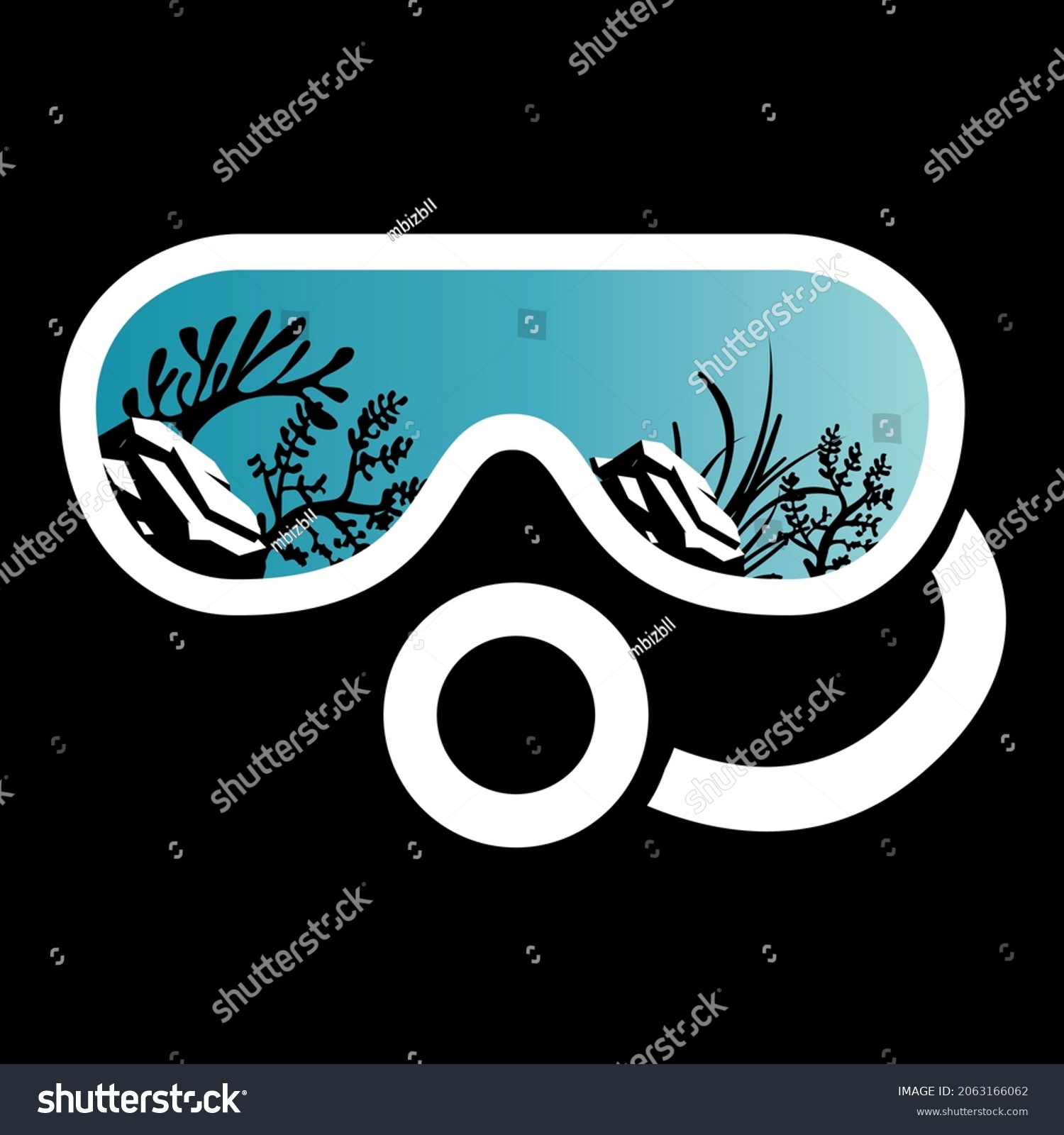 Diving Goggles Vector Illustration Diving Mask Stock Vector (Royalty ...