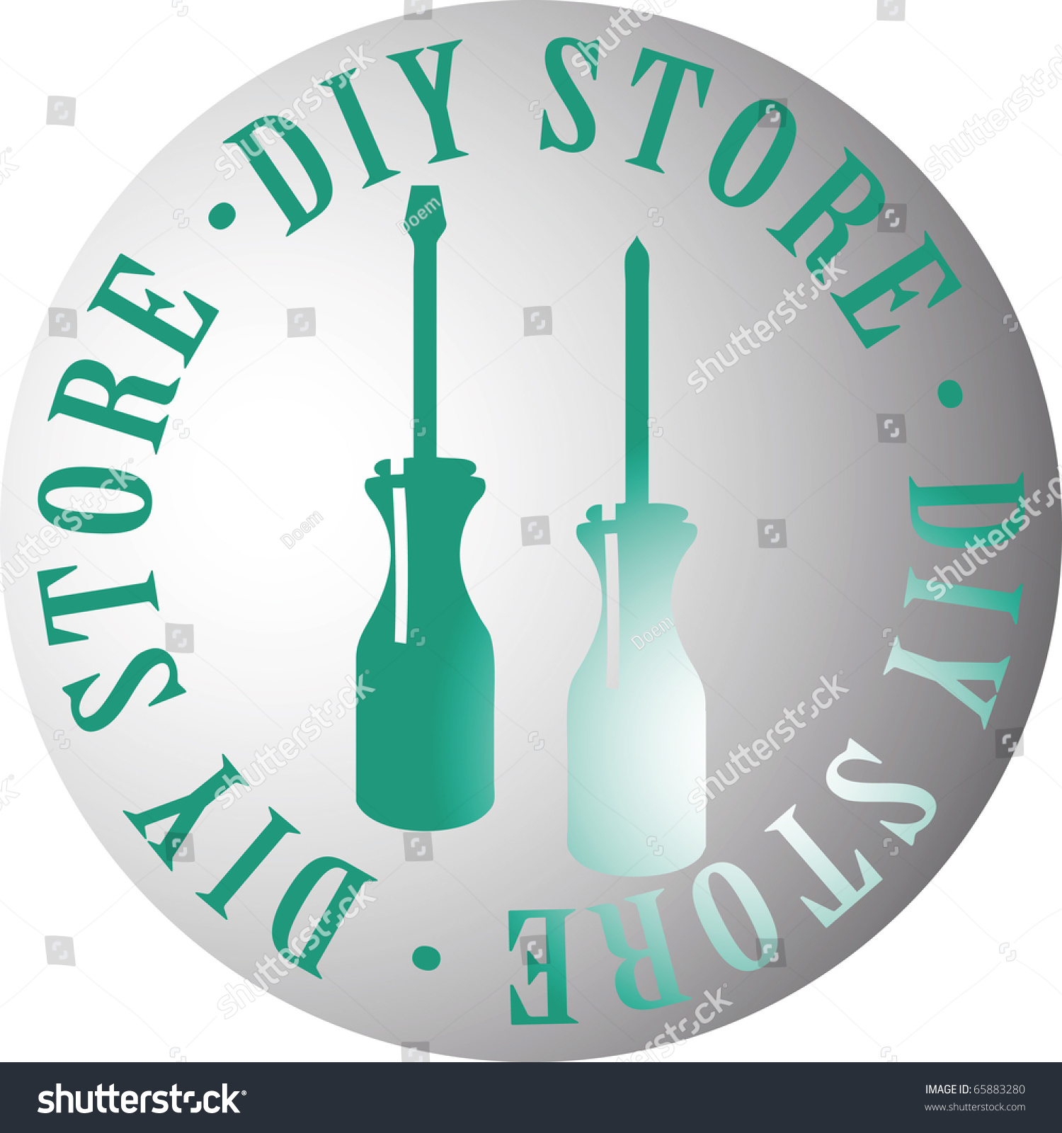 Diy Store Screwdriver Pictogram Stock Vector (Royalty Free) 65883280