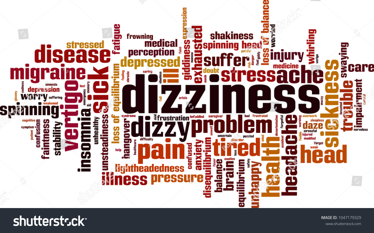 Dizziness Word Cloud Concept Vector Illustration Stock Vector (Royalty ...