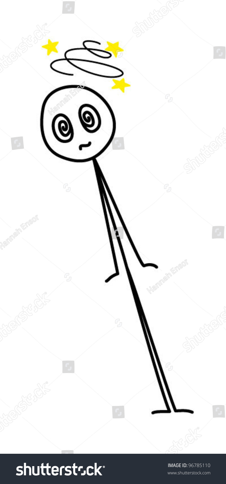 Dizzy Stick Person 02 Stock Vector 96785110 - Shutterstock