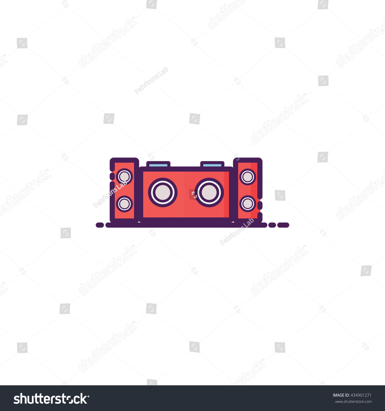 Dj Booth Icon Illustration: เวกเตอร์สต็อก (ปลอดค่าลิขสิทธิ์) 434901271