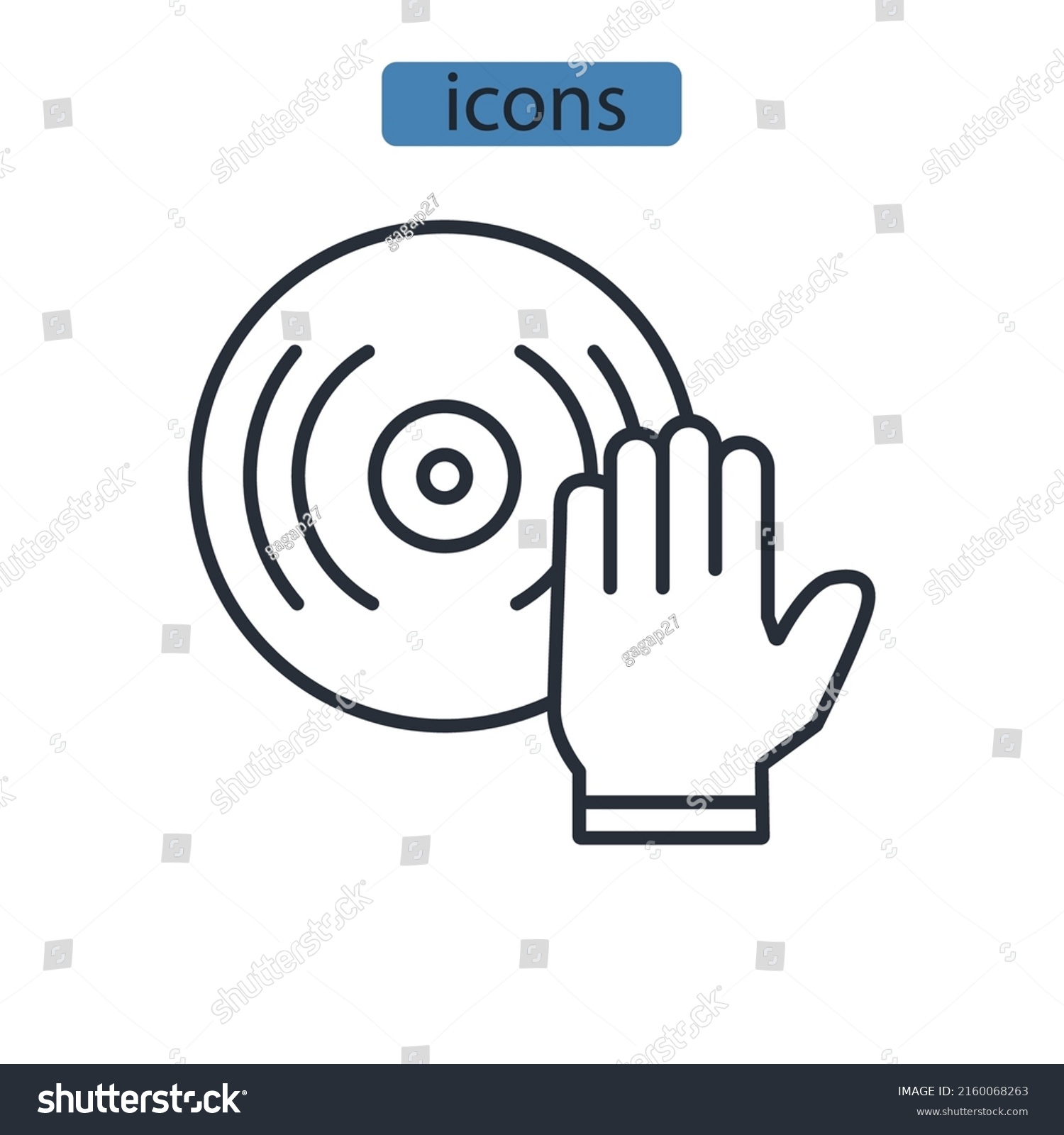 Dj Icons Symbol Vector Elements Infographic Stock Vector (Royalty Free ...