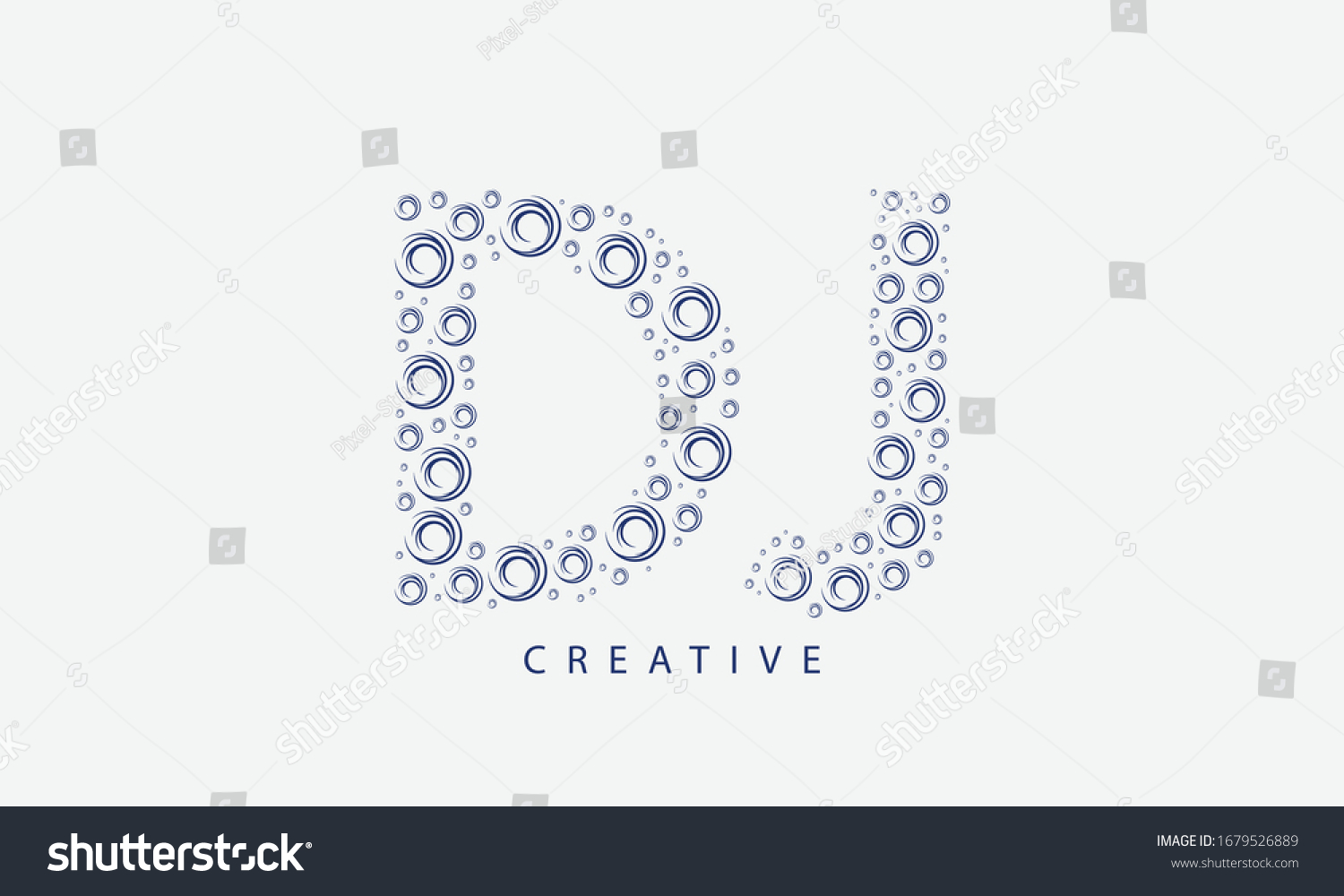 Dj Jd Letter Initial Logo Design Stock Vector (Royalty Free) 1679526889 ...