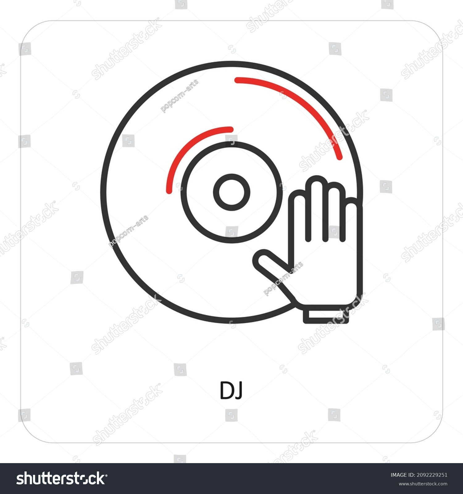Dj Disk Icon Concept Stock Vector (Royalty Free) 2092229251