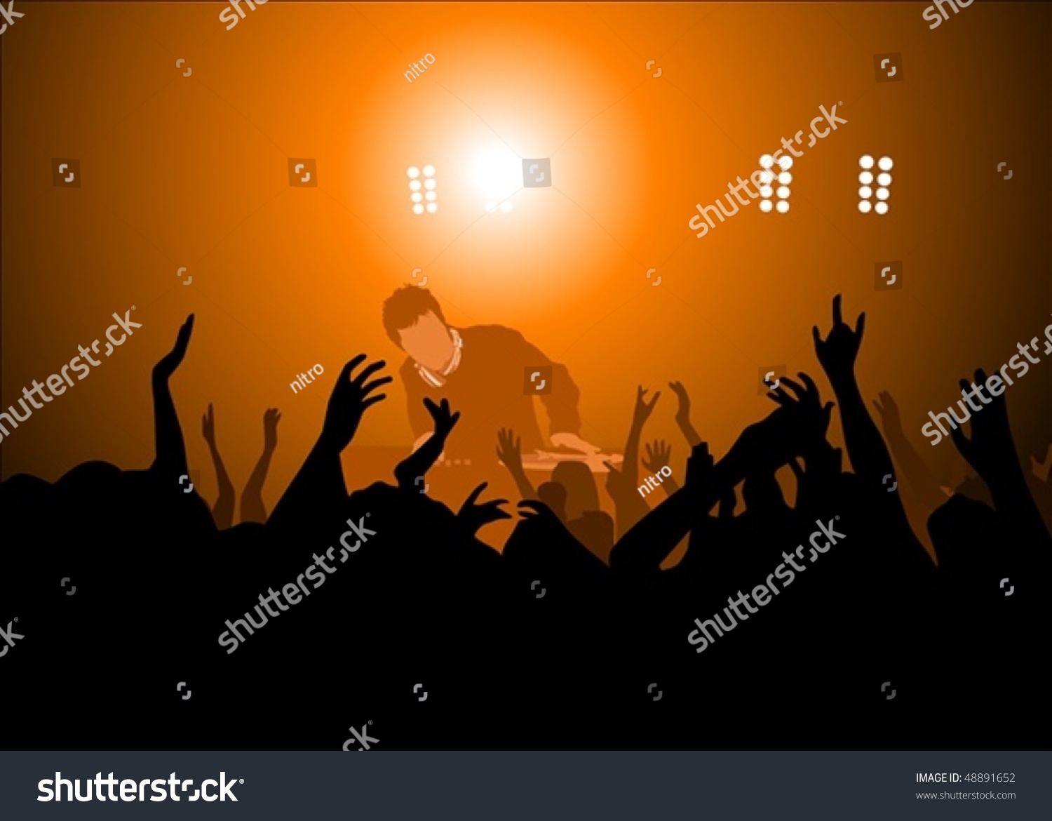 Dj Party Stock Vector (Royalty Free) 48891652