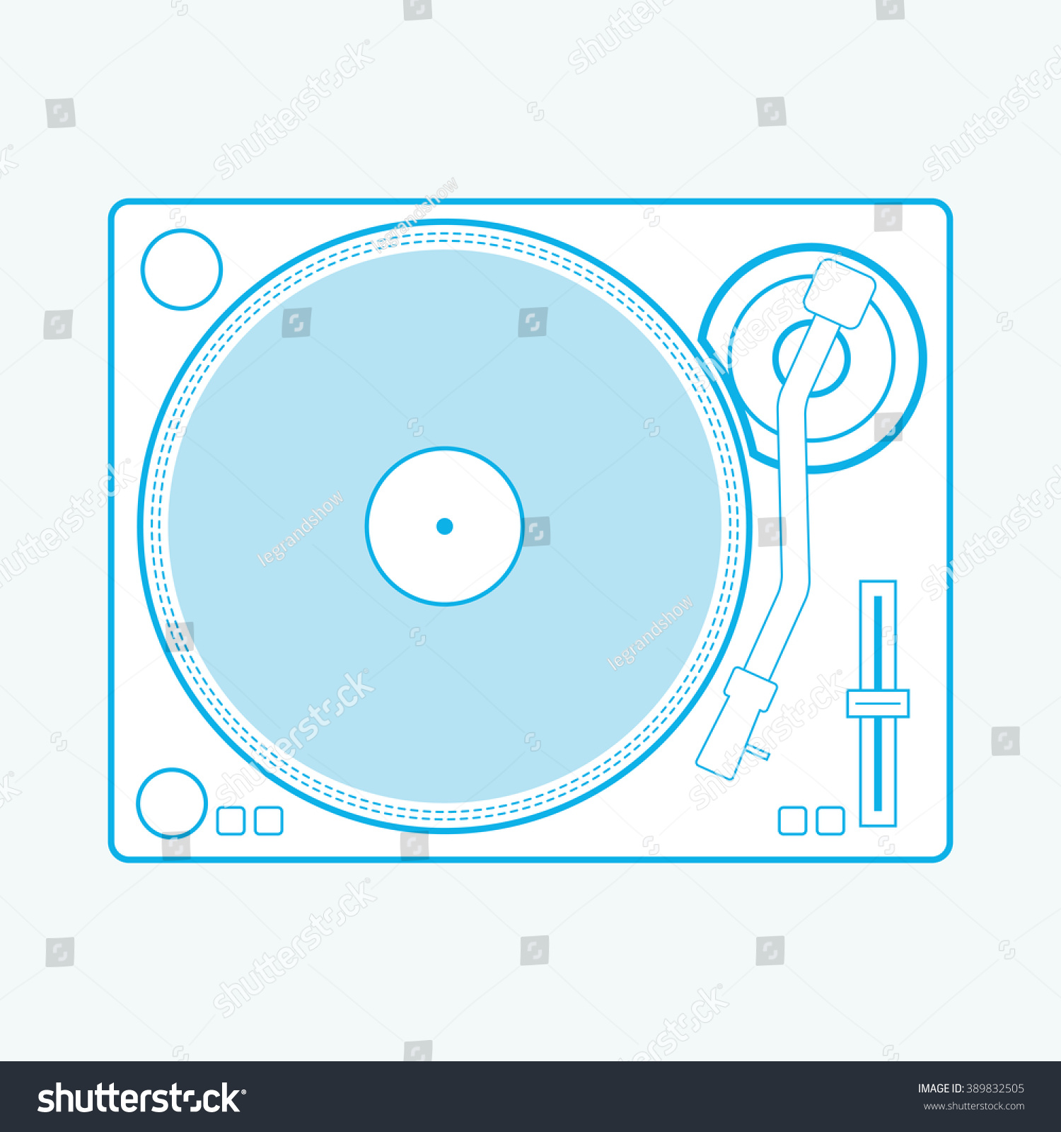Dj Turntable Top View Vector Illustration: Vector có sẵn (miễn phí bản ...