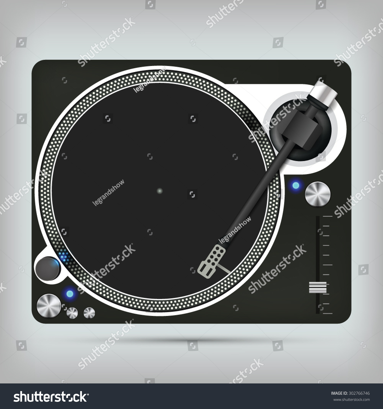 Dj Turntable Vector Illustration Stock Vector (Royalty Free) 302766746