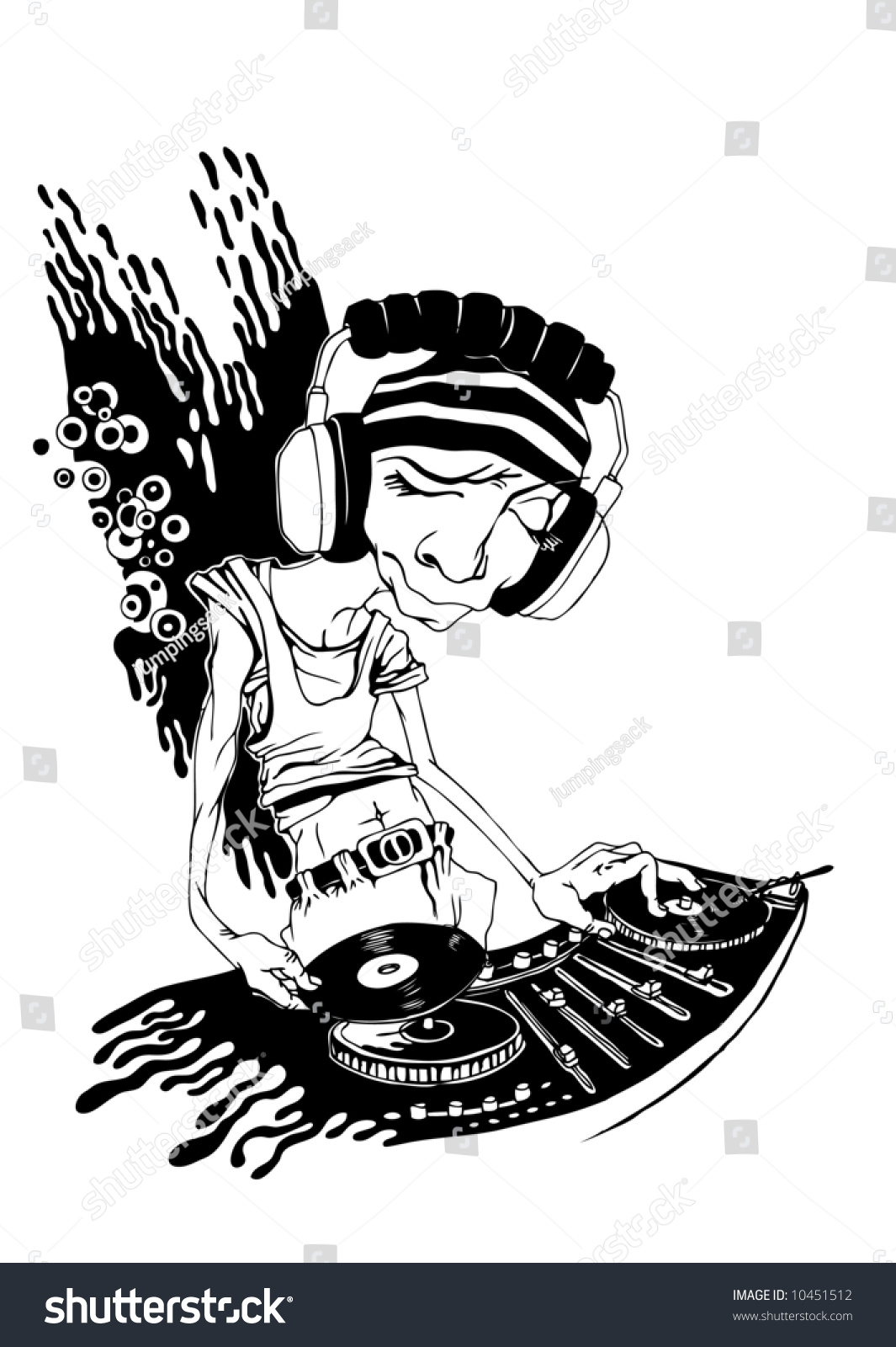 Dj Vector Illustration Stock Vector 10451512 - Shutterstock