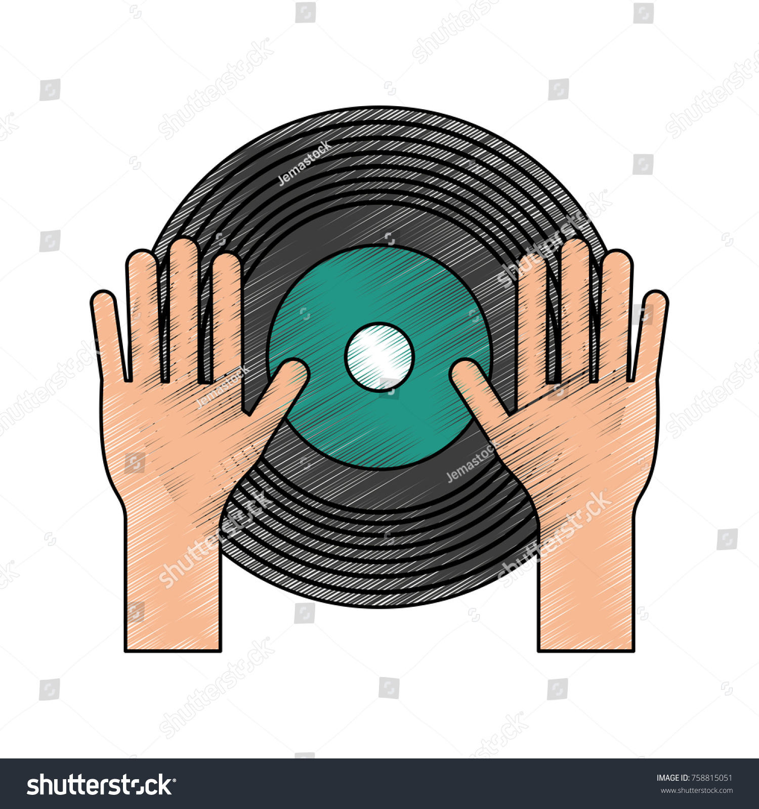 Dj Vinyl Symbol Stock Vector (Royalty Free) 758815051 | Shutterstock