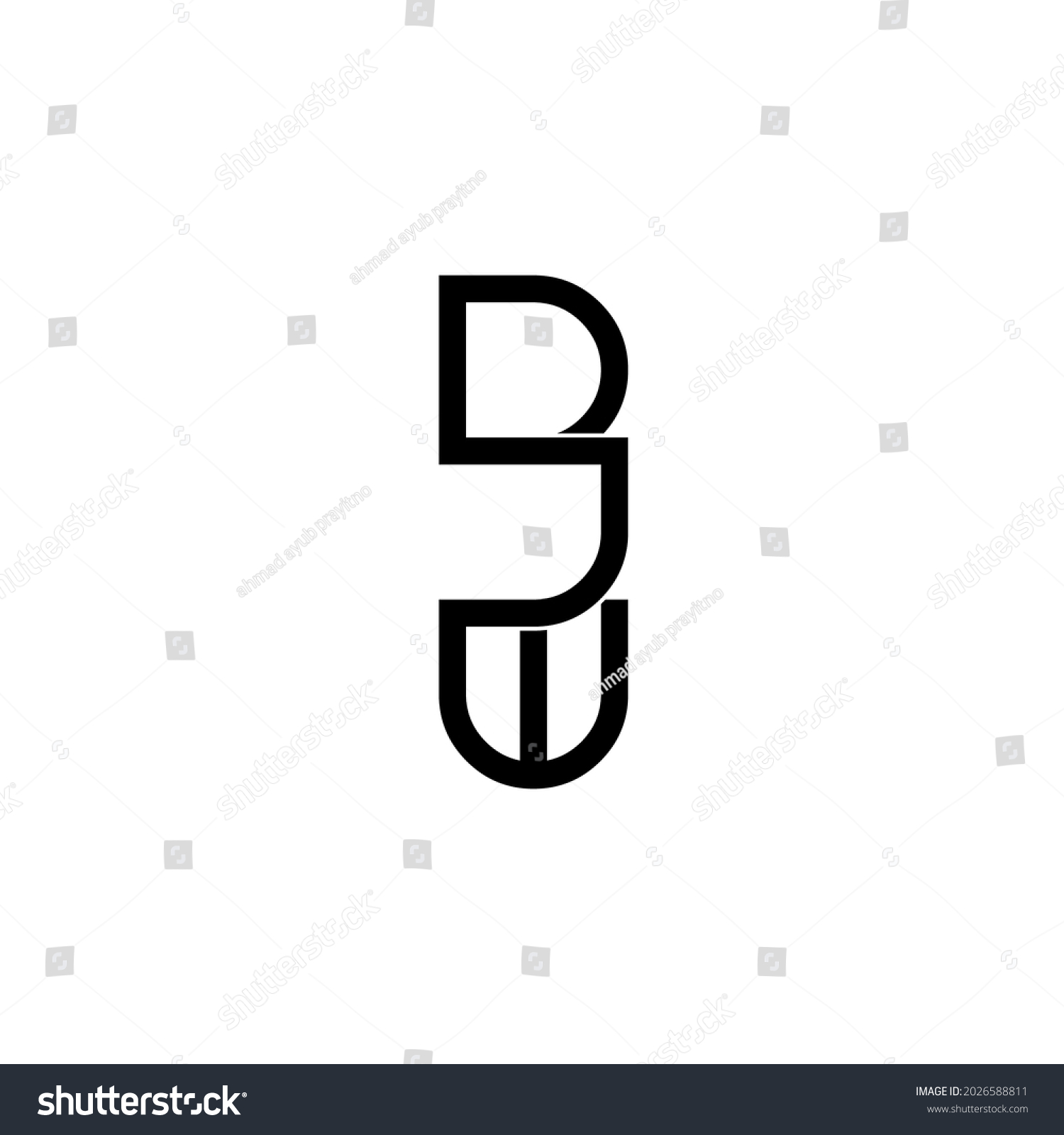 Djw Letter Monogram Logo Design Initial Stock Vector (Royalty Free ...