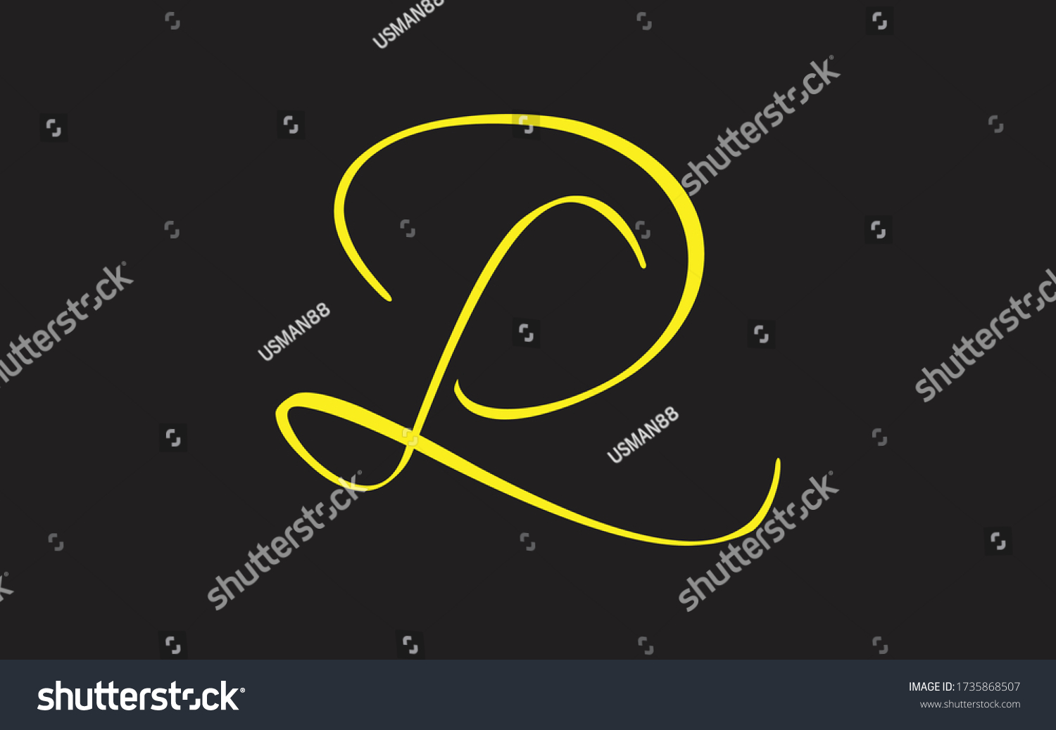 Dl Ld Cursive Letter Initial Logo: vetor stock (livre de direitos ...