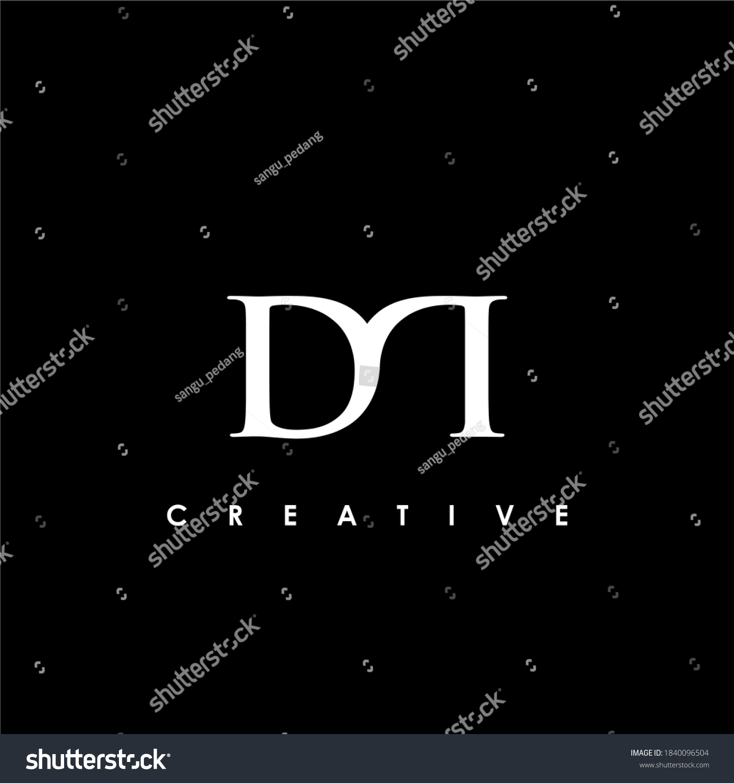 Dm Letter Initial Logo Design Template Stock Vector (Royalty Free ...