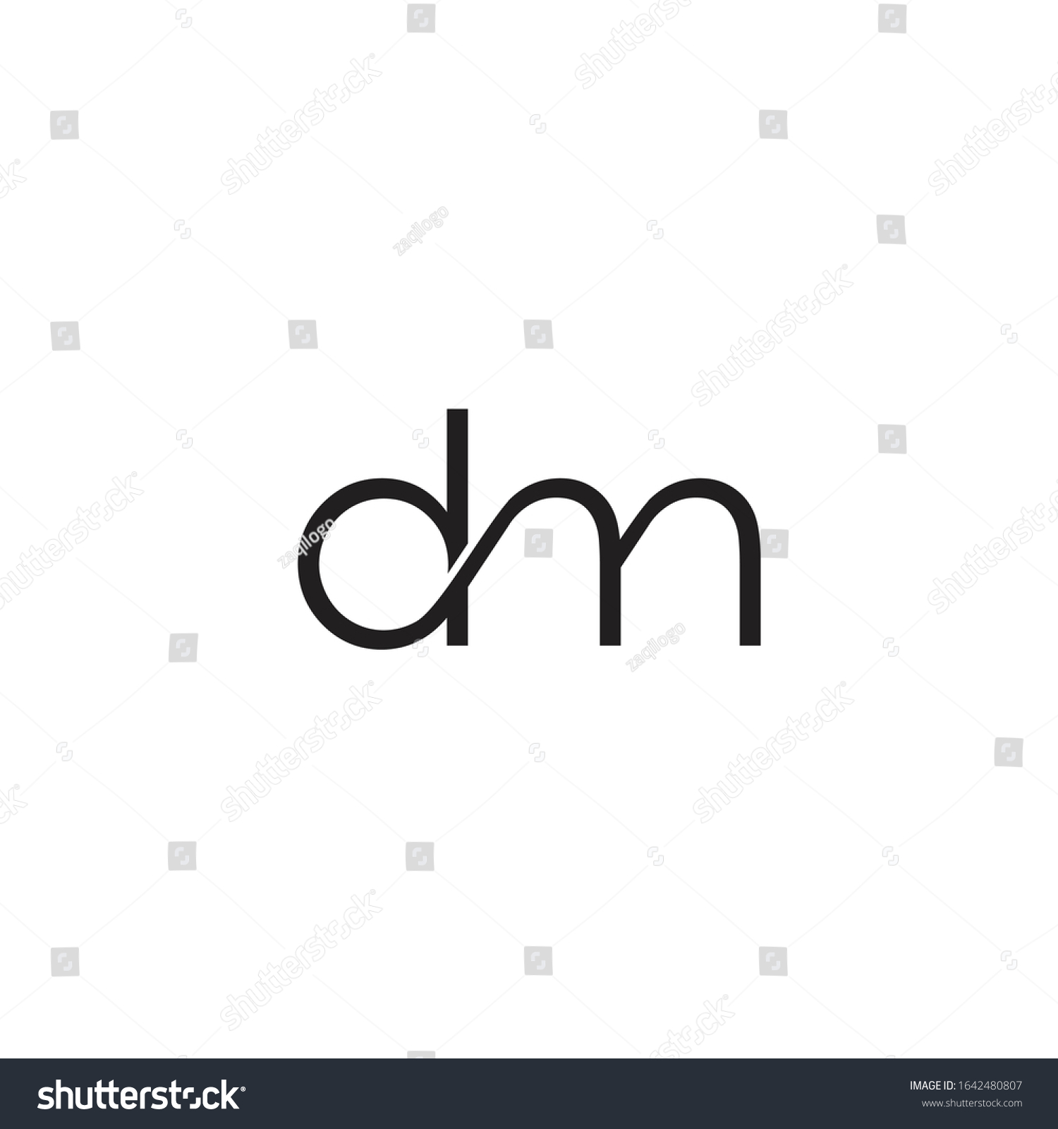 Dm Logo Simple Templates Vector Stock Vector (Royalty Free) 1642480807