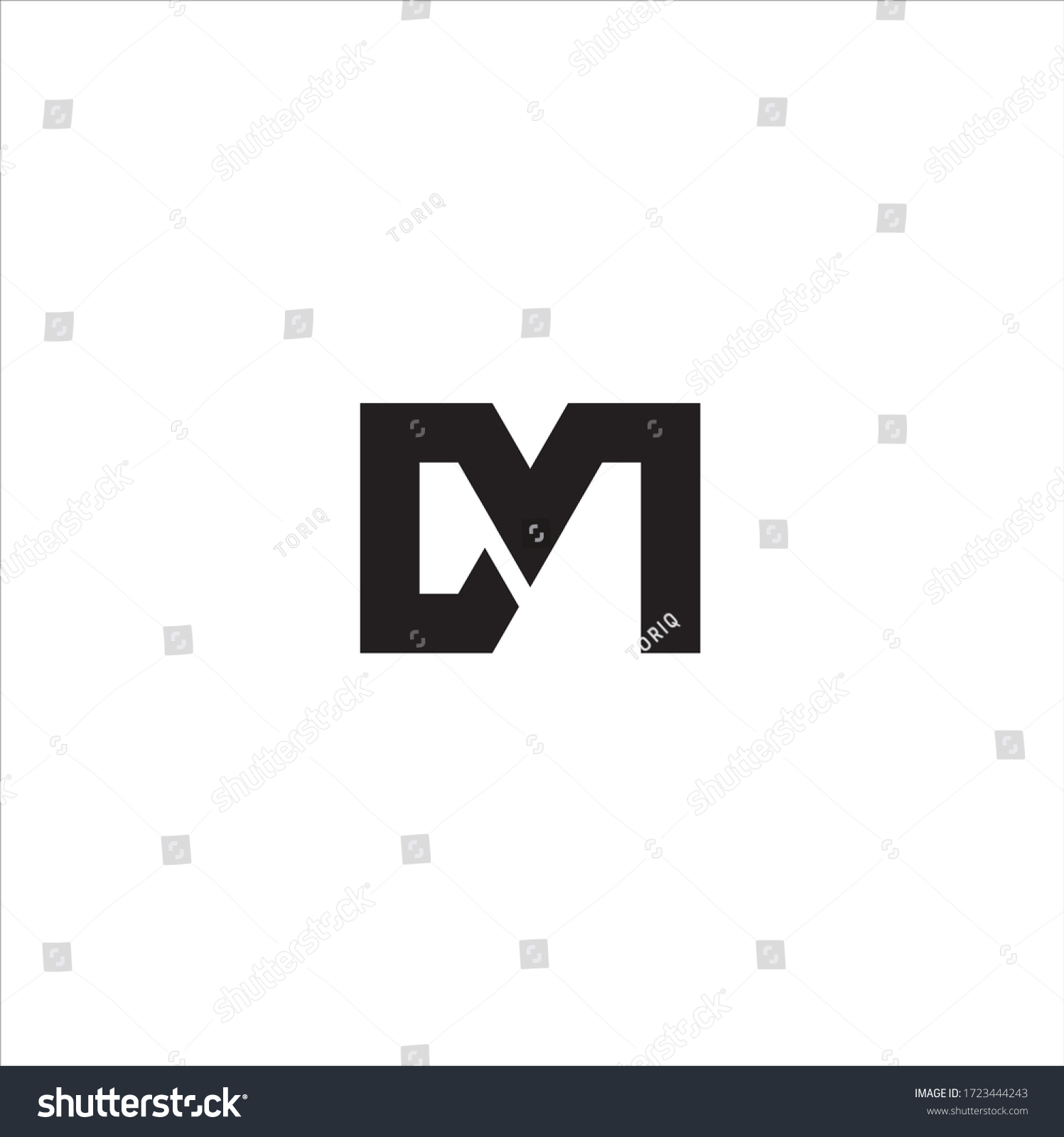 Dm Md Logo Initial Letter Design Stock Vector (Royalty Free) 1723444243