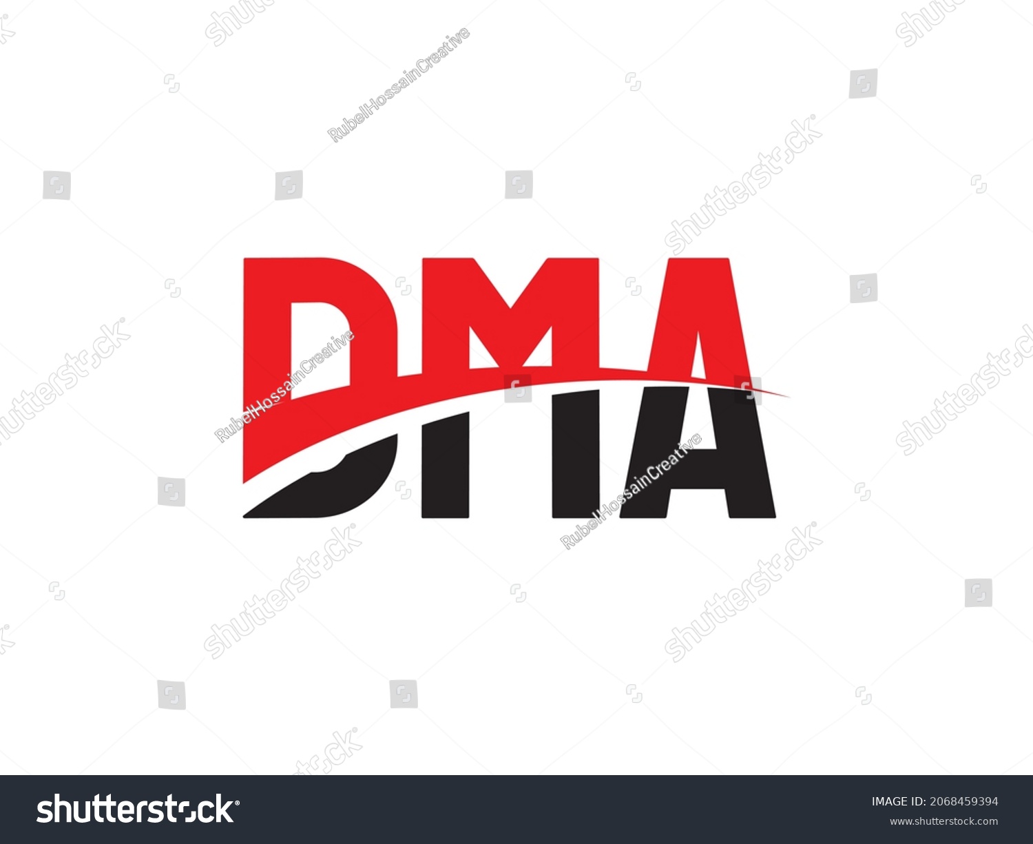 Dma Letter Initial Logo Design Vector Stock Vector (Royalty Free ...