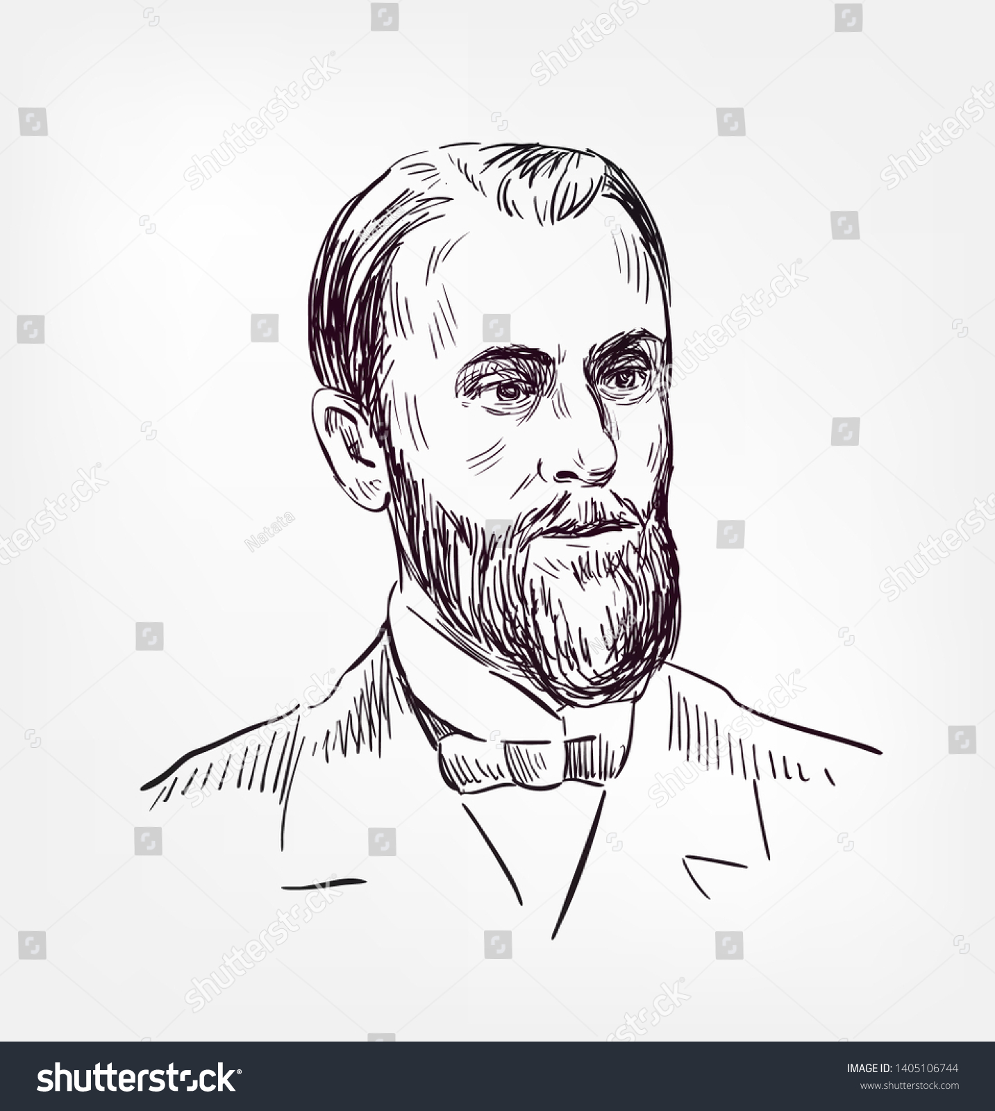 Dmitri Ivanovsky Vector Sketch Illustration: vetor stock (livre de ...