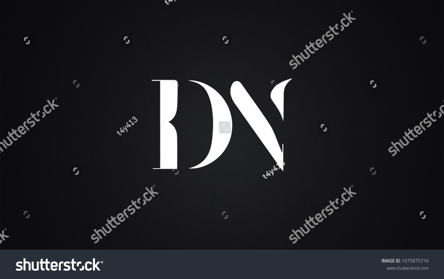 Dn Letter Logo Design Template Vector Stock Vector (Royalty Free ...