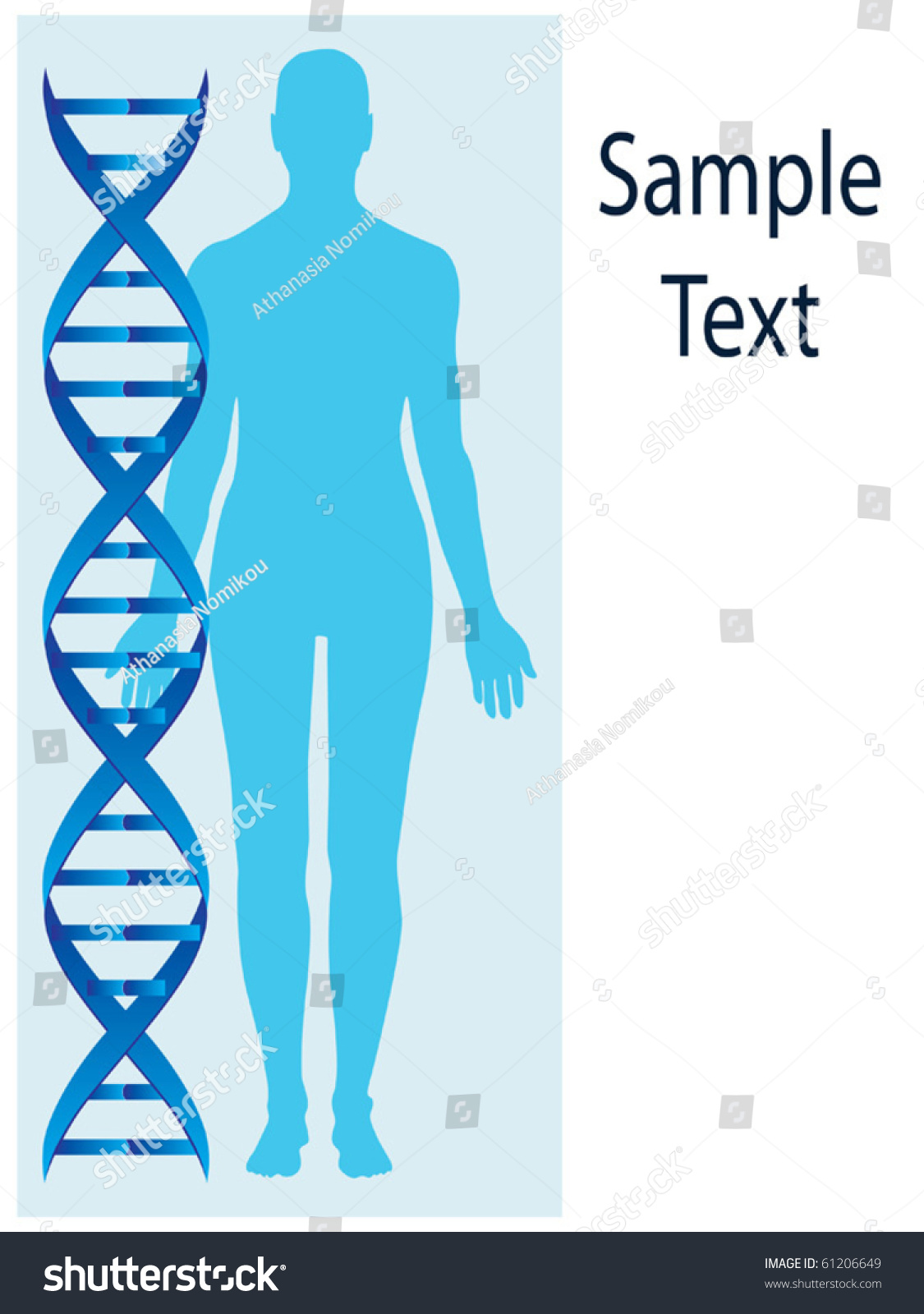 Dna Human Body Vector Stock Vector (Royalty Free) 61206649
