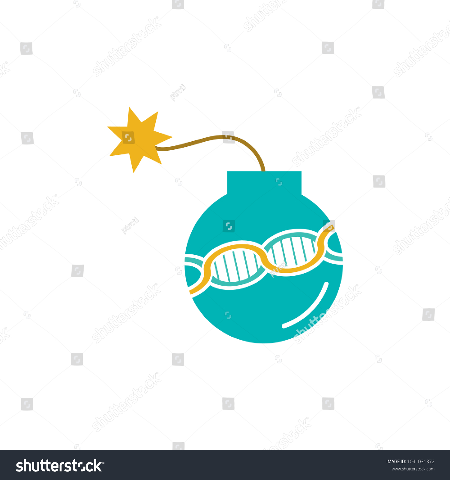 Dna Bomb Logo Icon Design Stock Vector (Royalty Free) 1041031372 ...