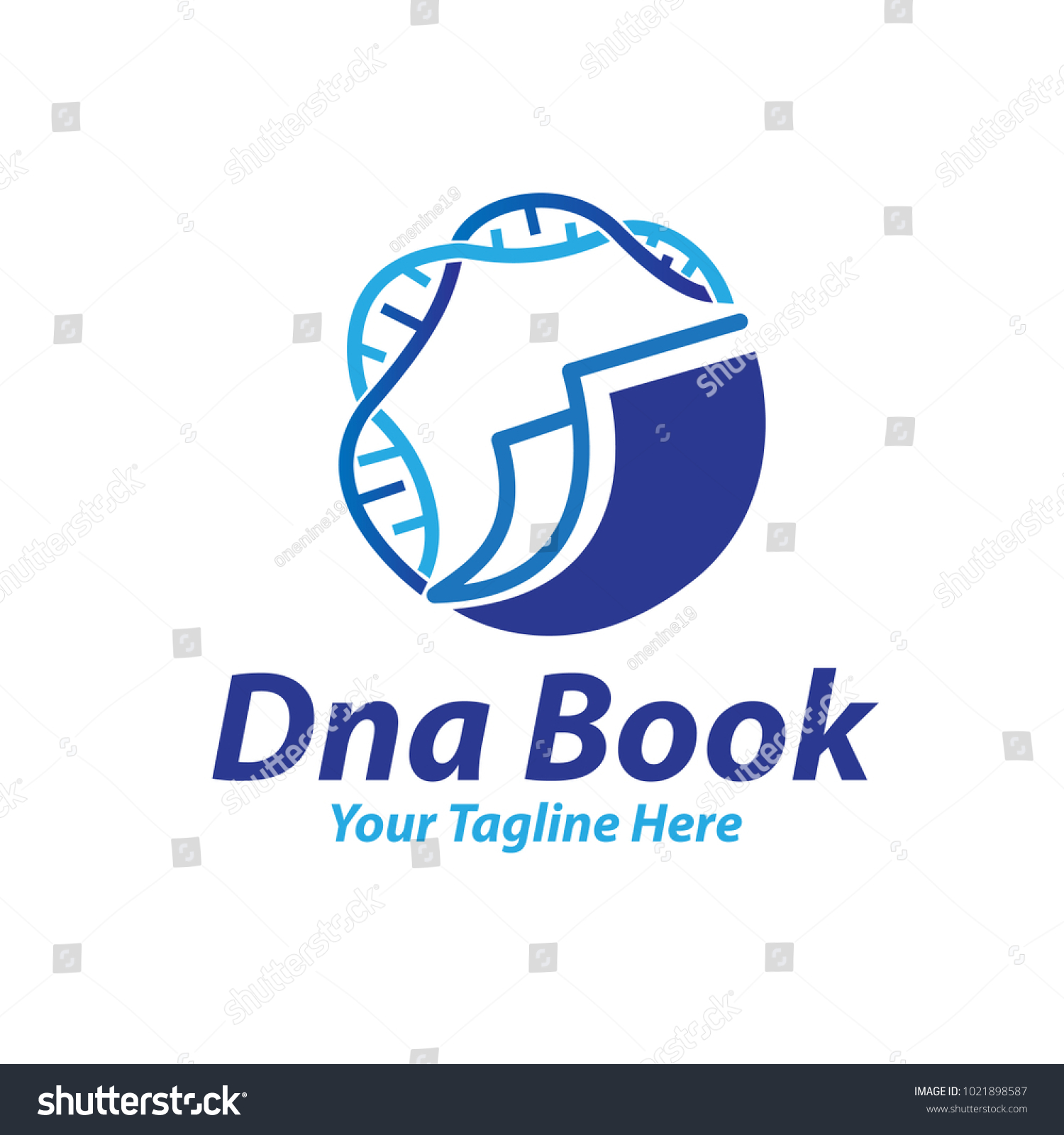 Dna Book Logo Stock Vector (Royalty Free) 1021898587 | Shutterstock